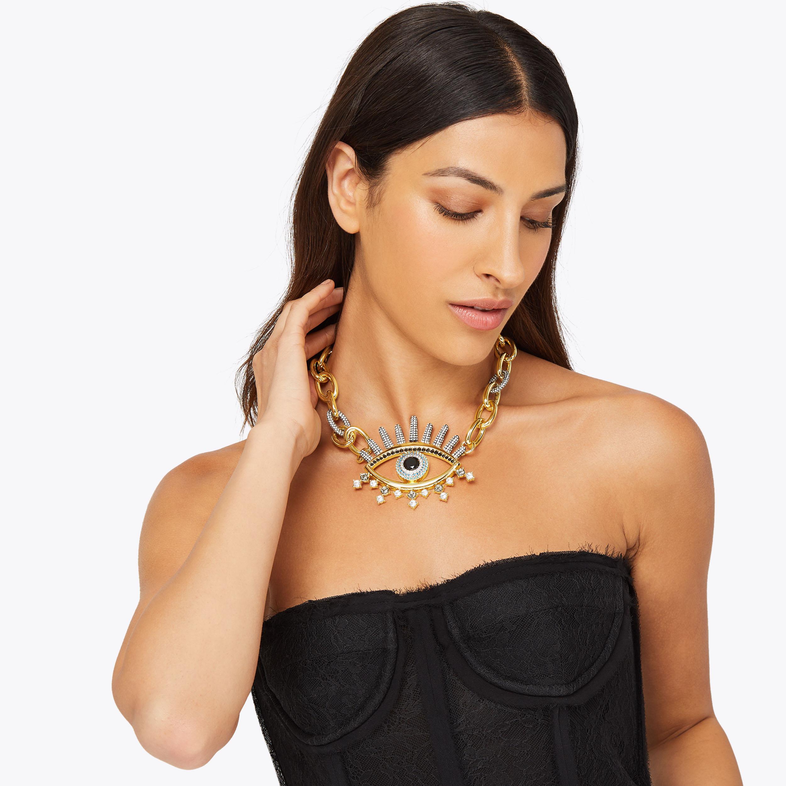 XL EVIL EYE NECKLACE Evil Eye Necklace by KURT GEIGER LONDON