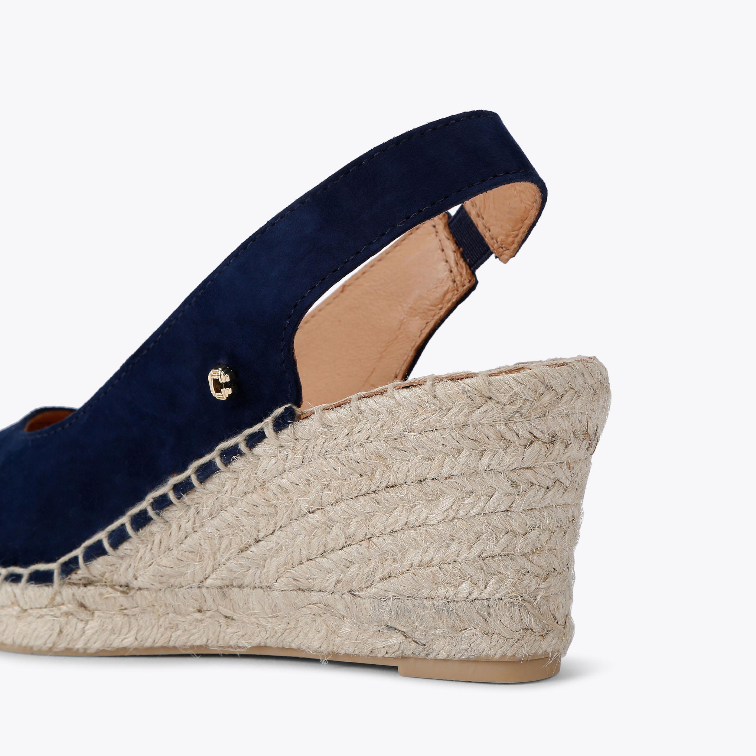 SHARON 2 Navy Suede Wedge Heels by CARVELA COMFORT