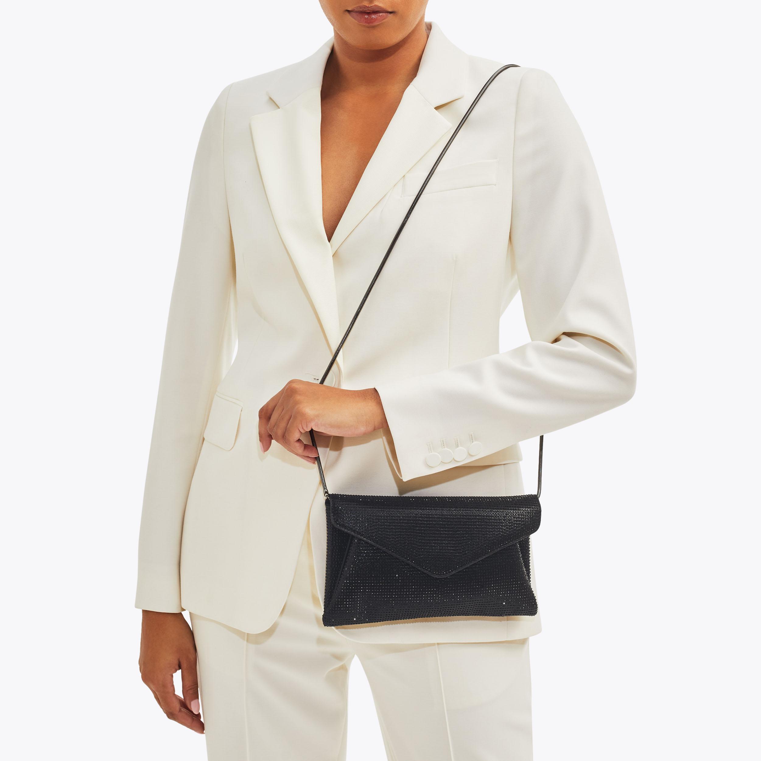 STARGAZE CLUTCH Black Crystal Clutch Bag by CARVELA