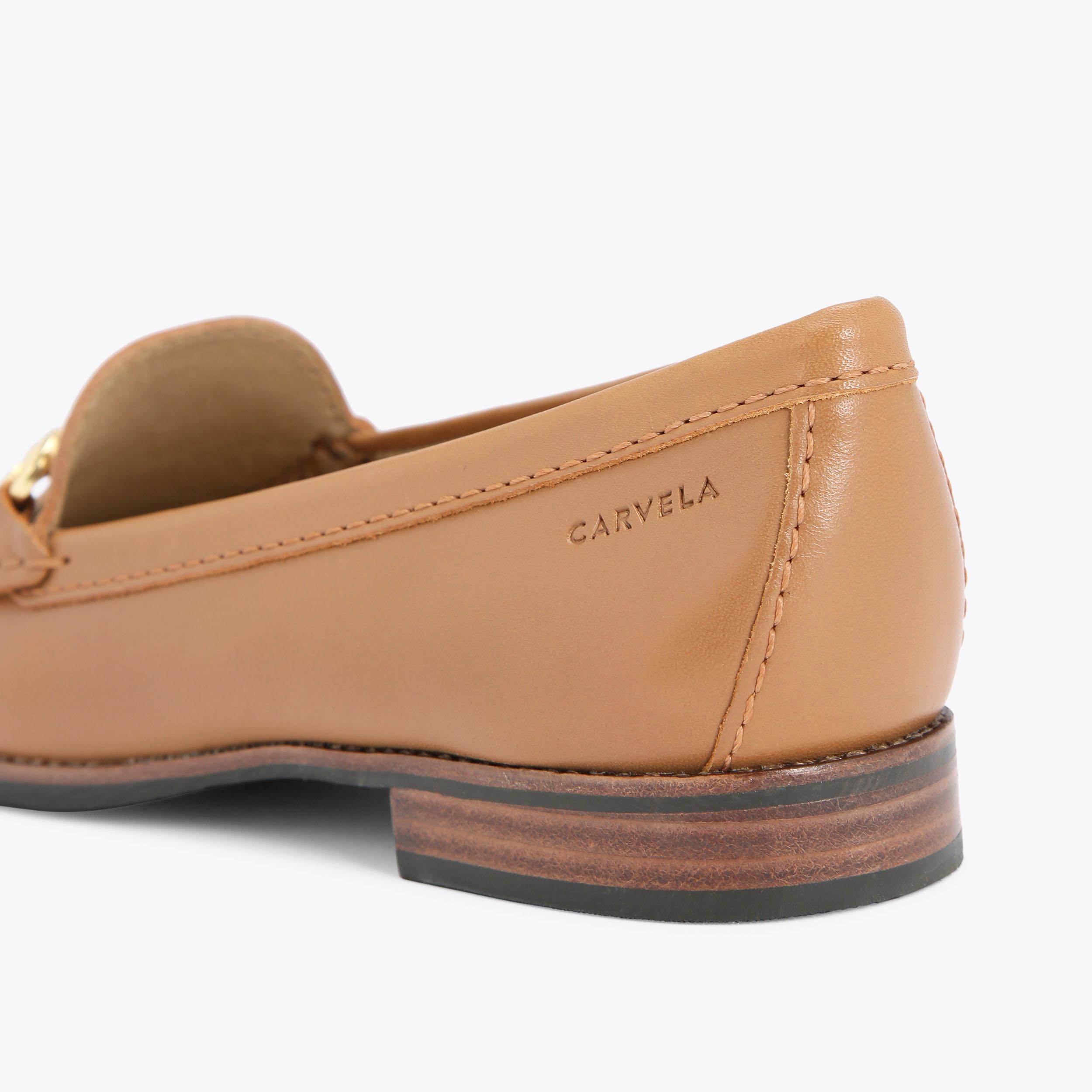 CLICK 2 Tan Flat Loafers by CARVELA COMFORT