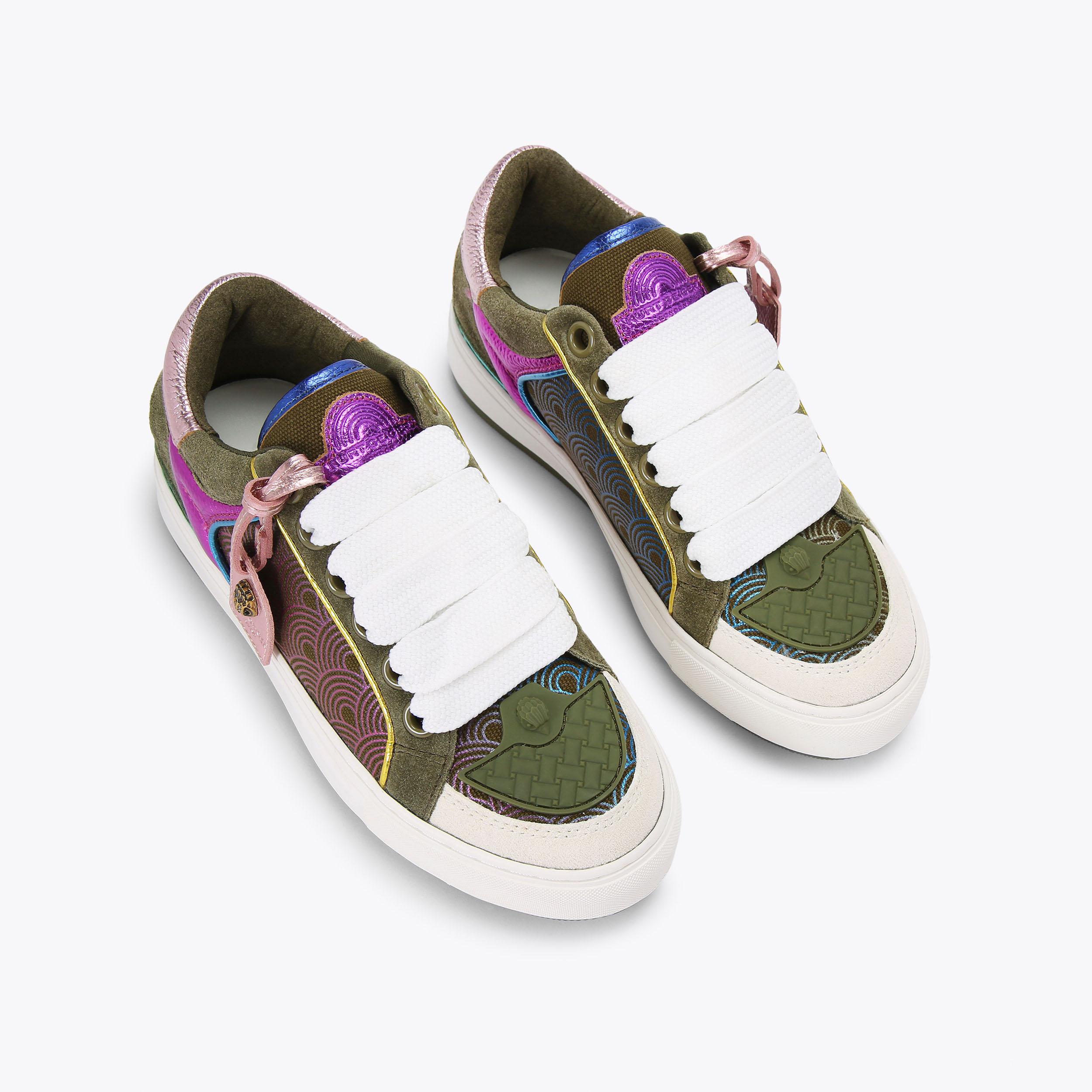 SOUTHBANK TAG Olive Green Sneakers by KURT GEIGER LONDON
