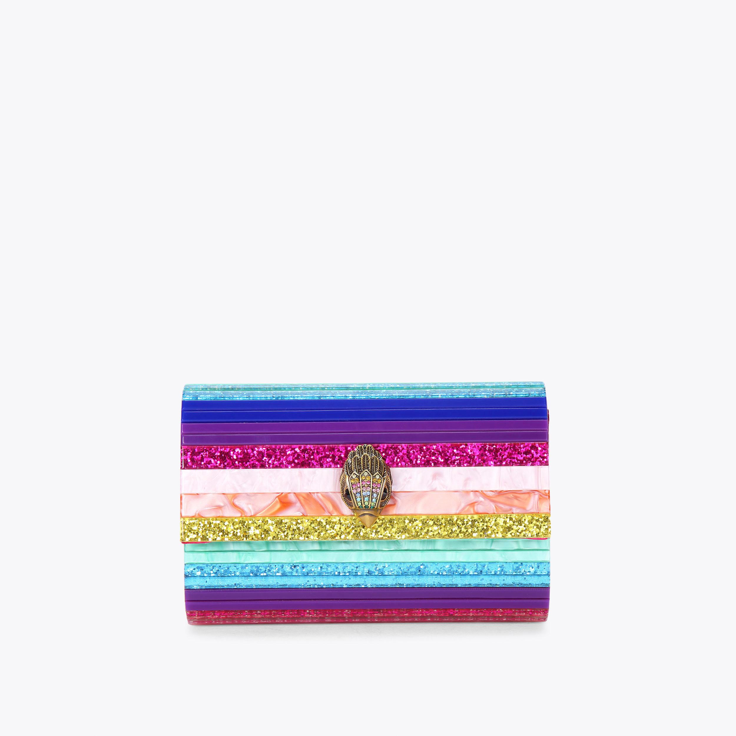 PARTY EAGLE CLUTCH Striped Acrylic Clutch Bag by KURT GEIGER LONDON
