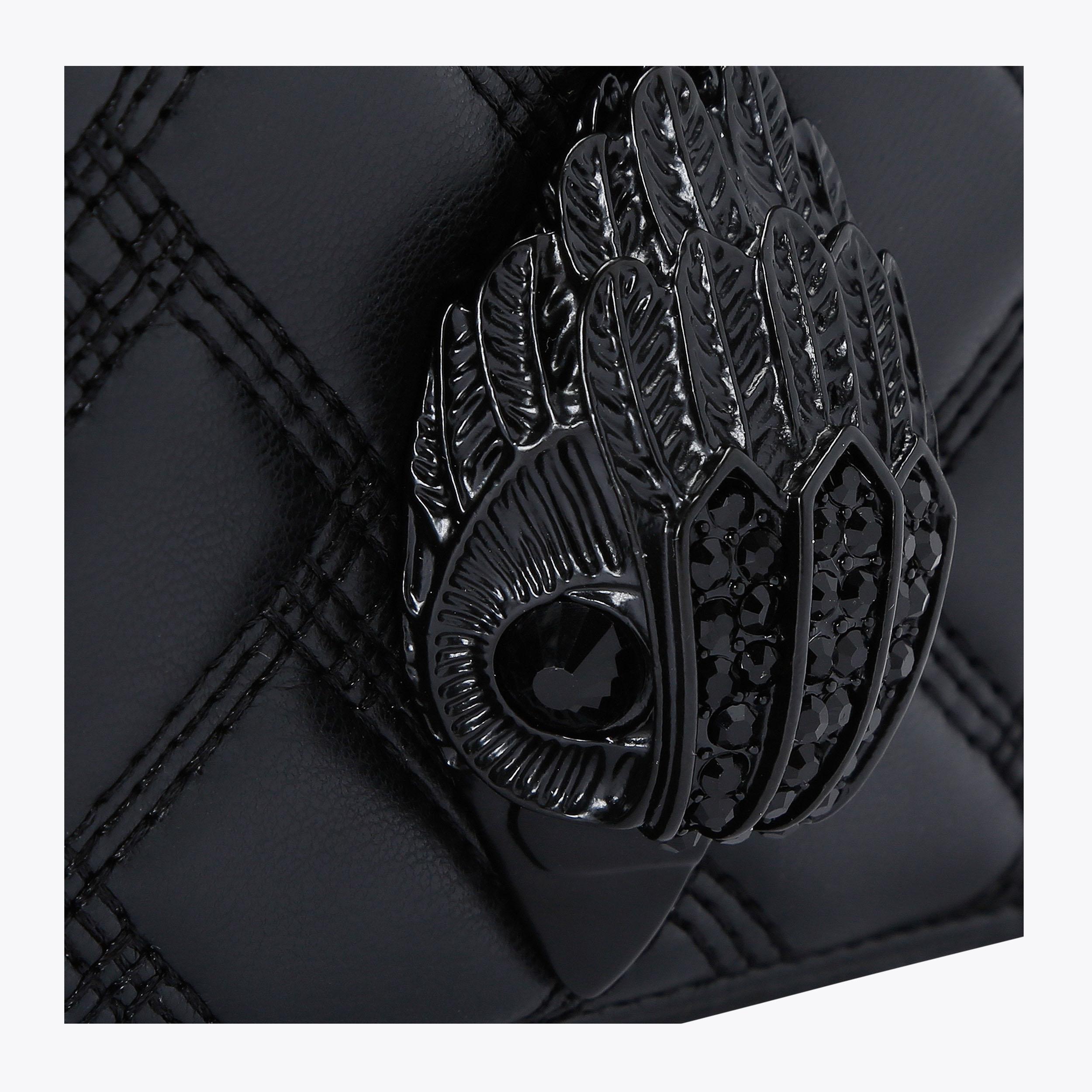 MICRO KENSINGTON EAGLE Black Micro Cross Body Bag by KURT GEIGER LONDON