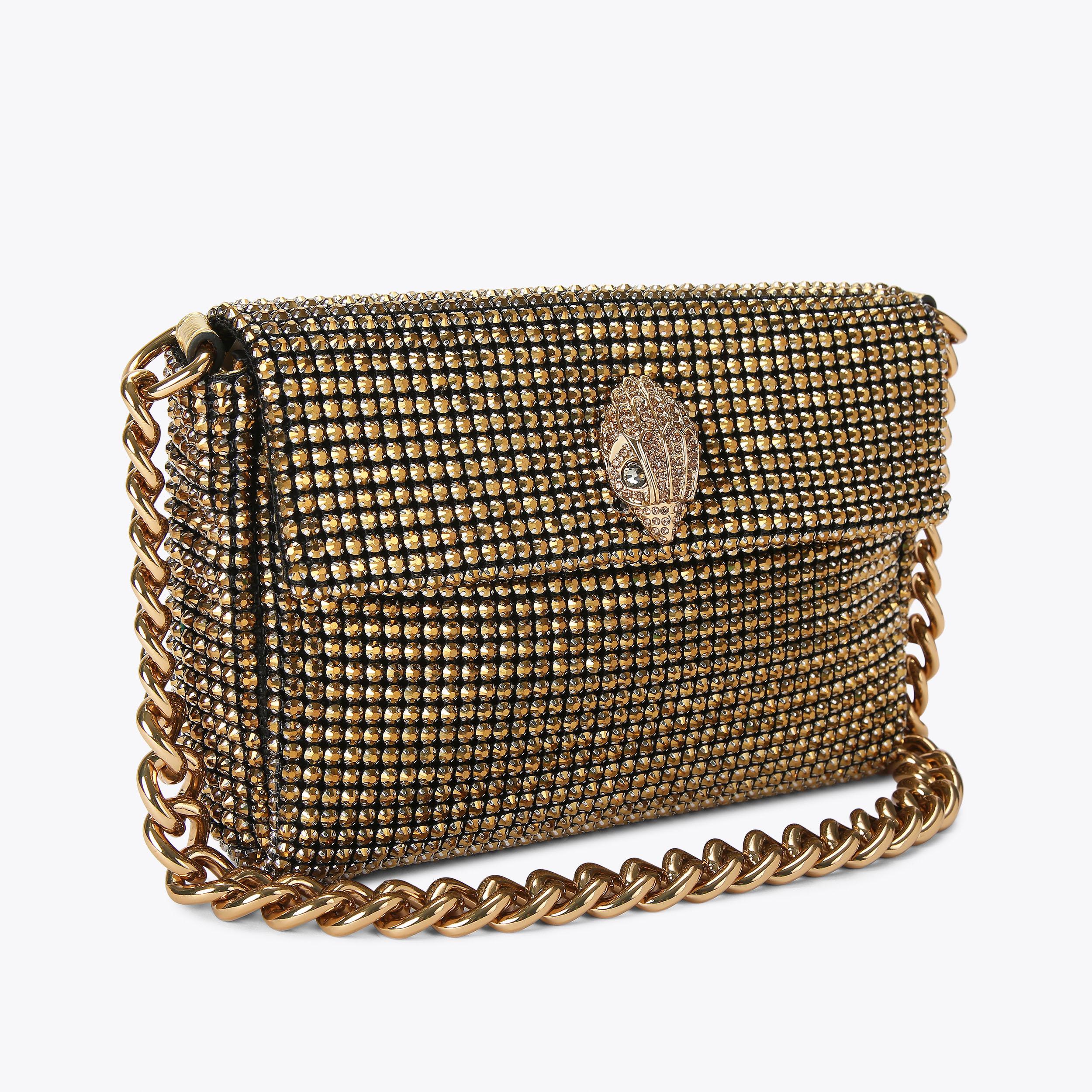 SM PARTY SHOULDER BAG Gold Shoulder Bag by KURT GEIGER LONDON