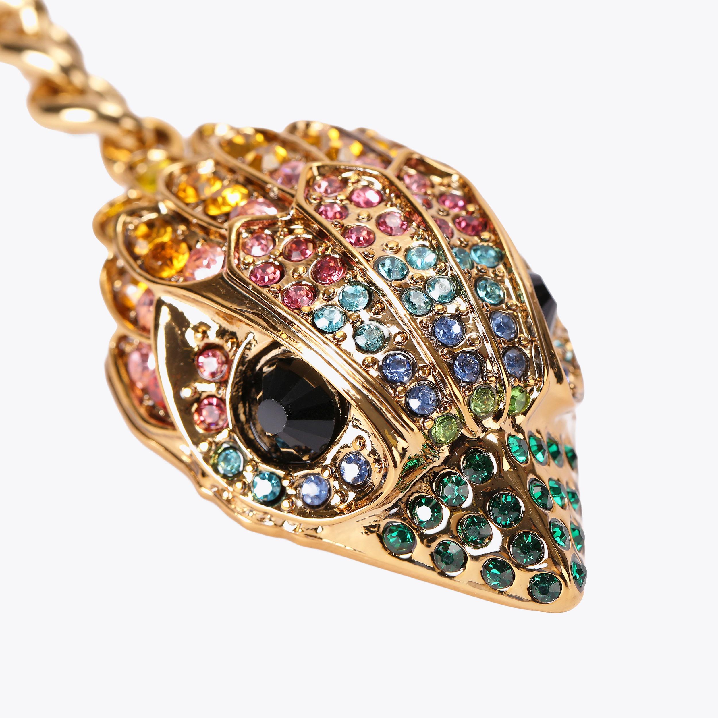 METAL EAGLE KEY RING Gold Rainbow Eagle Charm by KURT GEIGER LONDON
