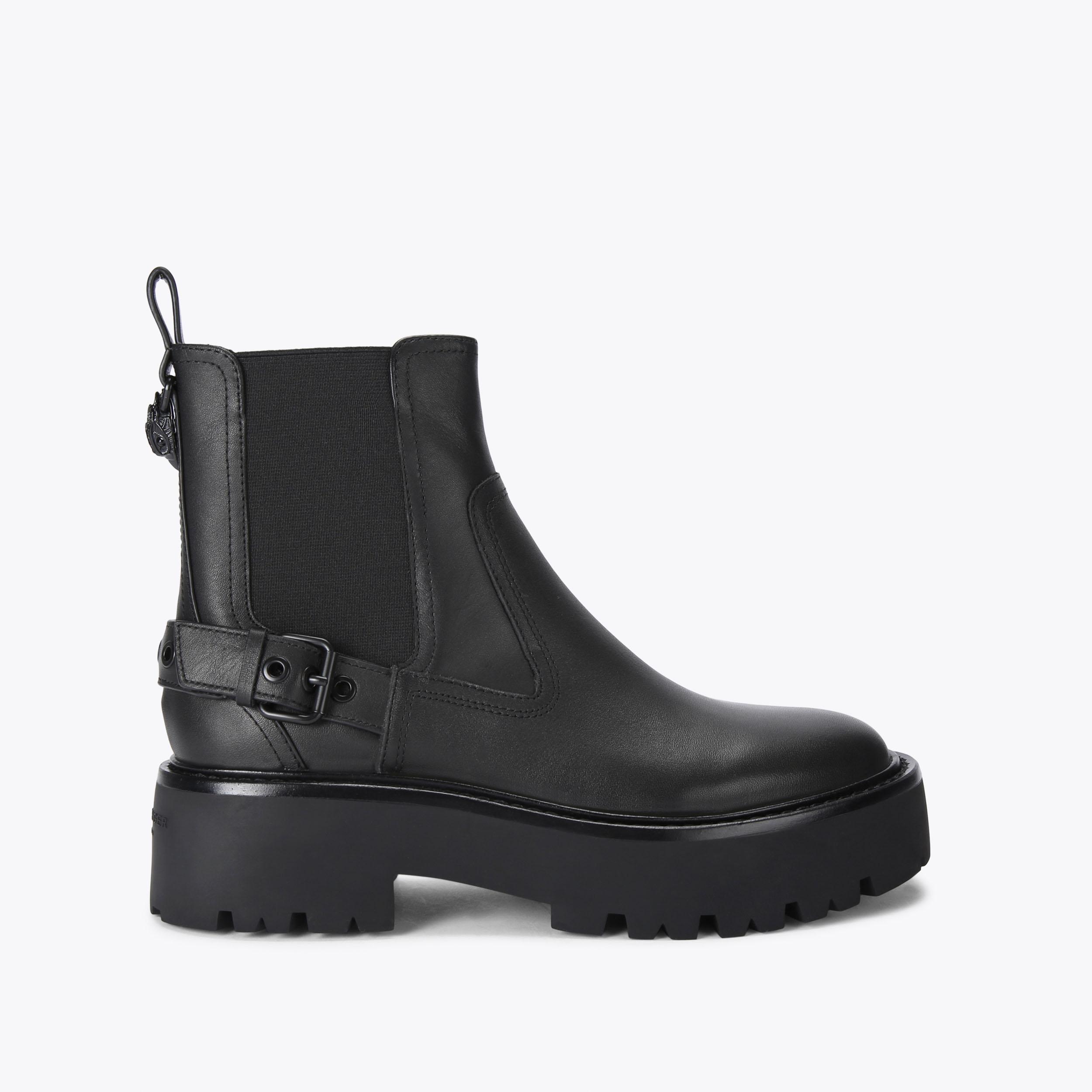 MATILDA CHELSEA BOOT Black Leather Boots by KURT GEIGER LONDON