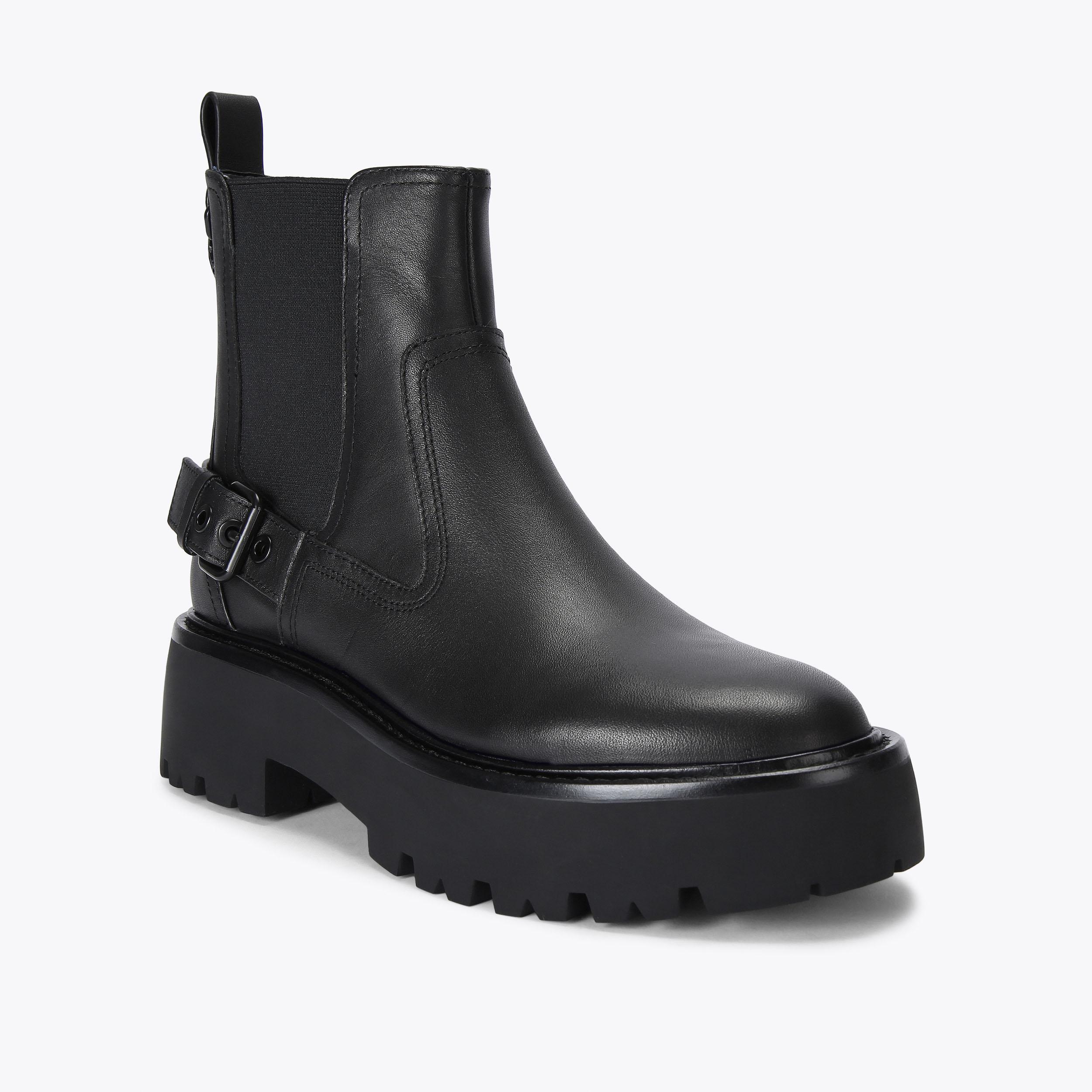 MATILDA CHELSEA BOOT Black Leather Boots by KURT GEIGER LONDON