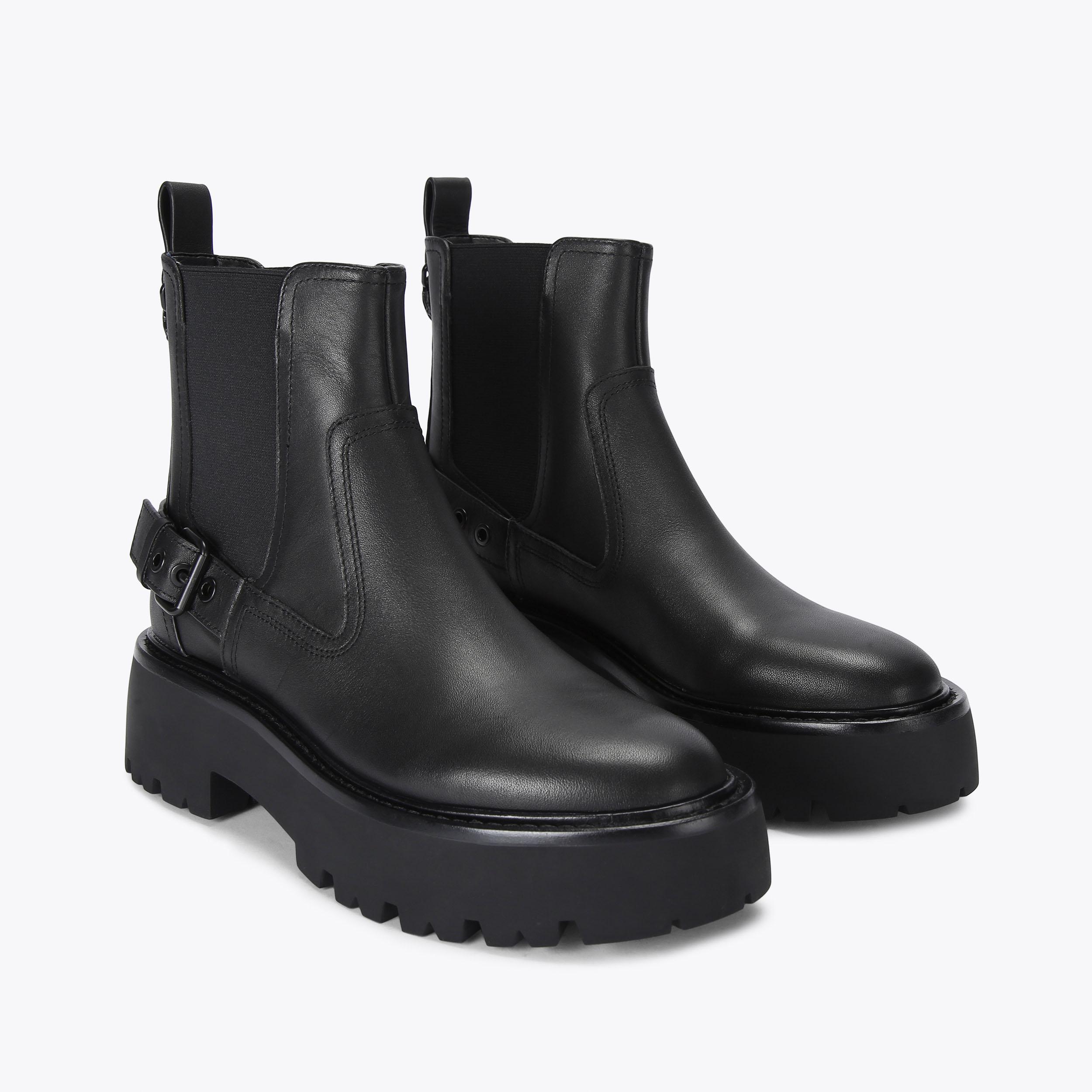 MATILDA CHELSEA BOOT Black Leather Boots by KURT GEIGER LONDON