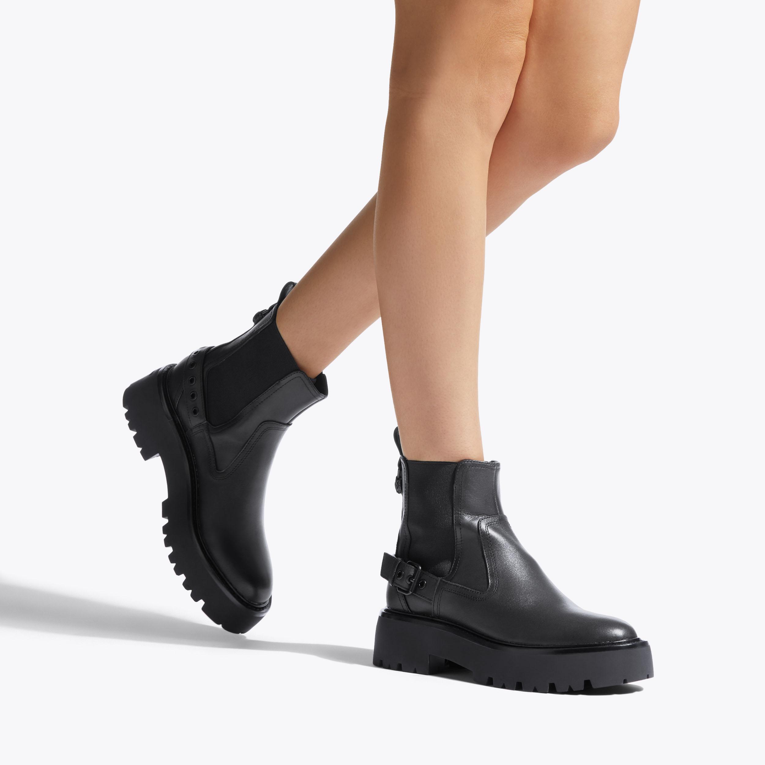 MATILDA CHELSEA BOOT Black Leather Boots by KURT GEIGER LONDON