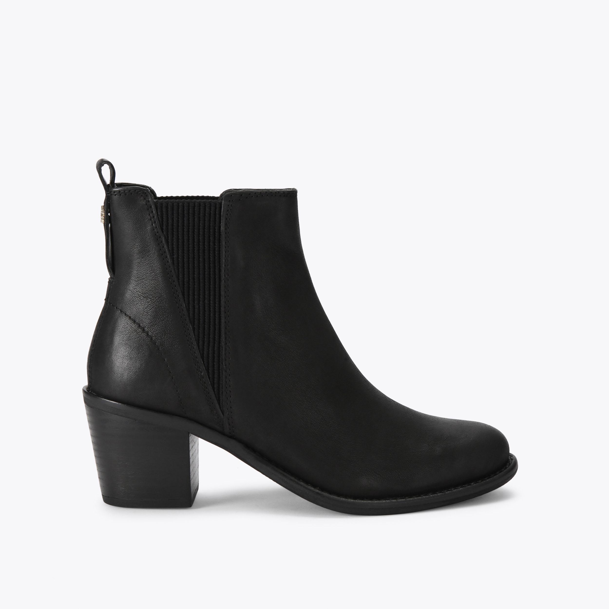 SECIL CHELSEA Black Leather Ankle Boots by CARVELA