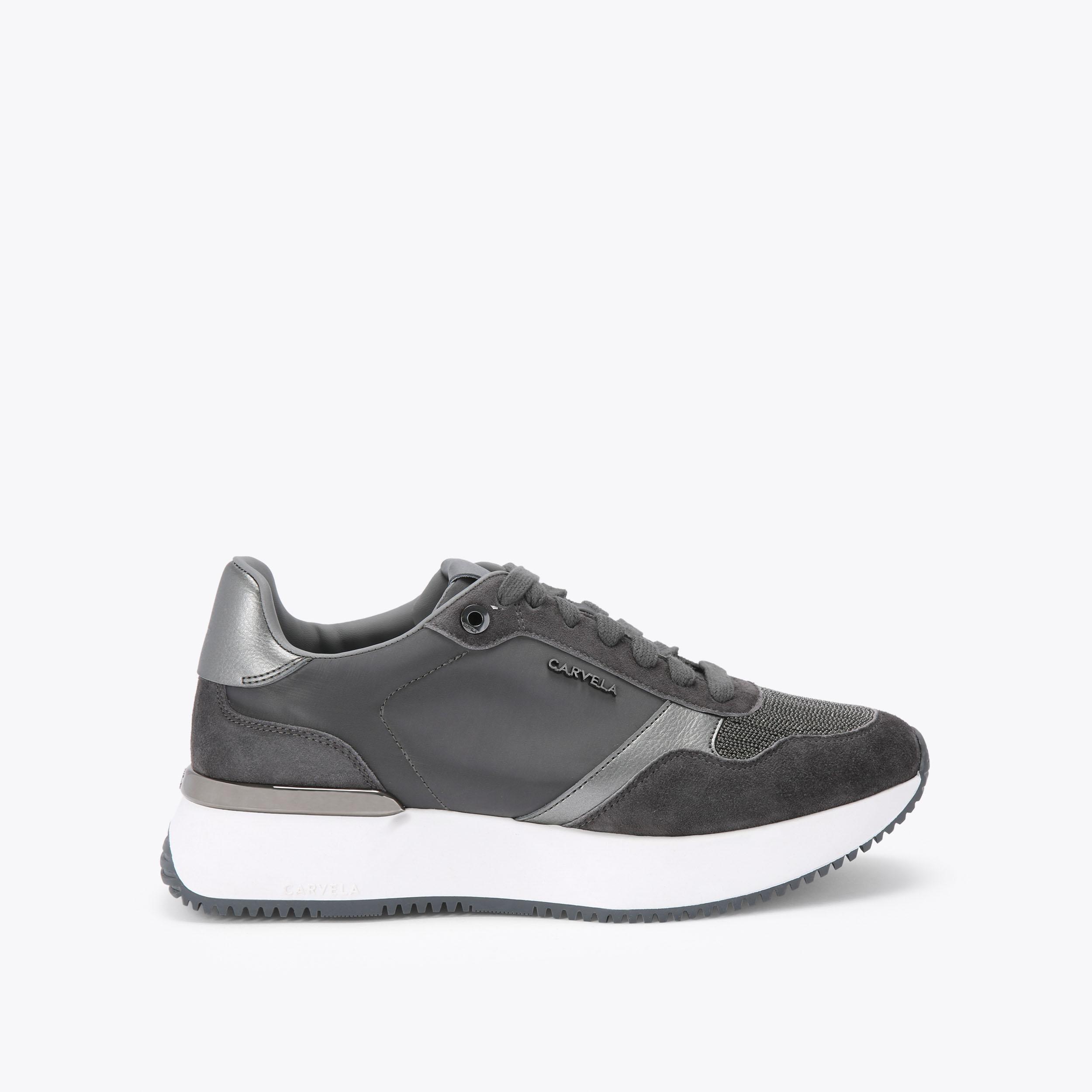 FLARE EMBELISHED Grey Trainers by CARVELA