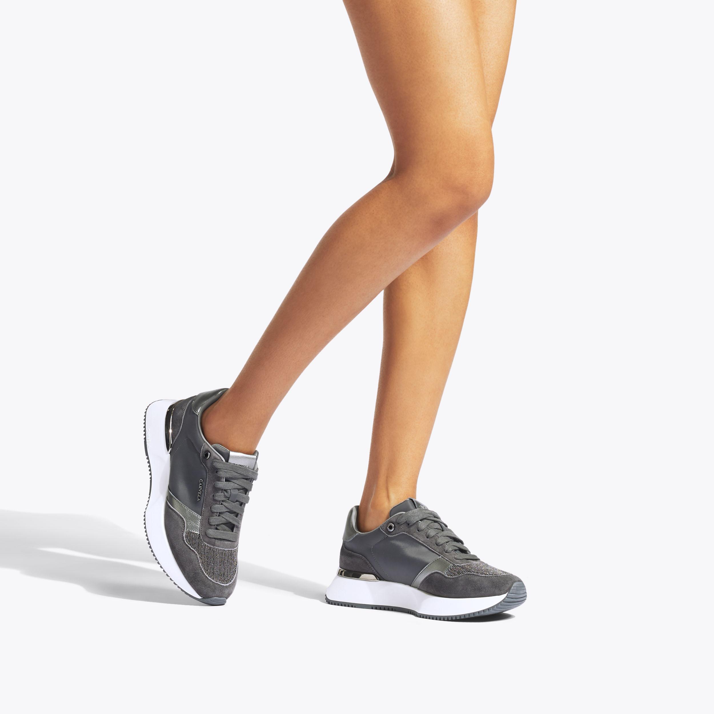 FLARE EMBELISHED Grey Trainers by CARVELA