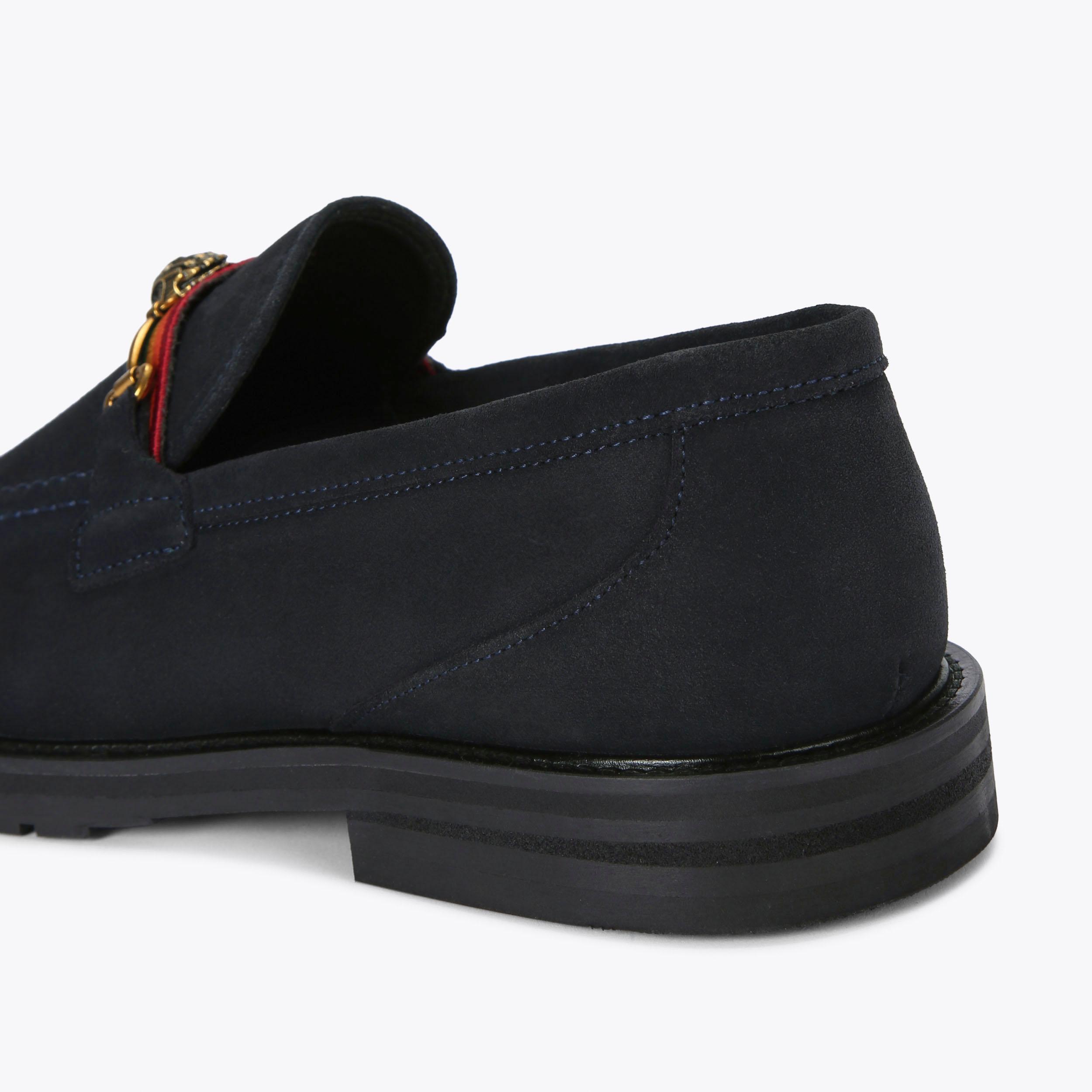 BATES LOAFER Navy Suede Slip On Loafer by KURT GEIGER LONDON