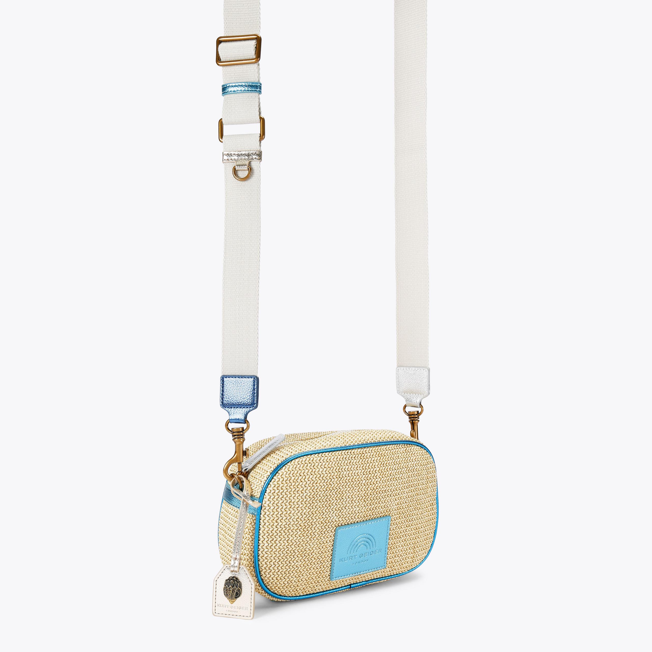 SOUTHBANK CAMERA BAG KURT Natural Woven Camera Bag by KURT GEIGER LONDON