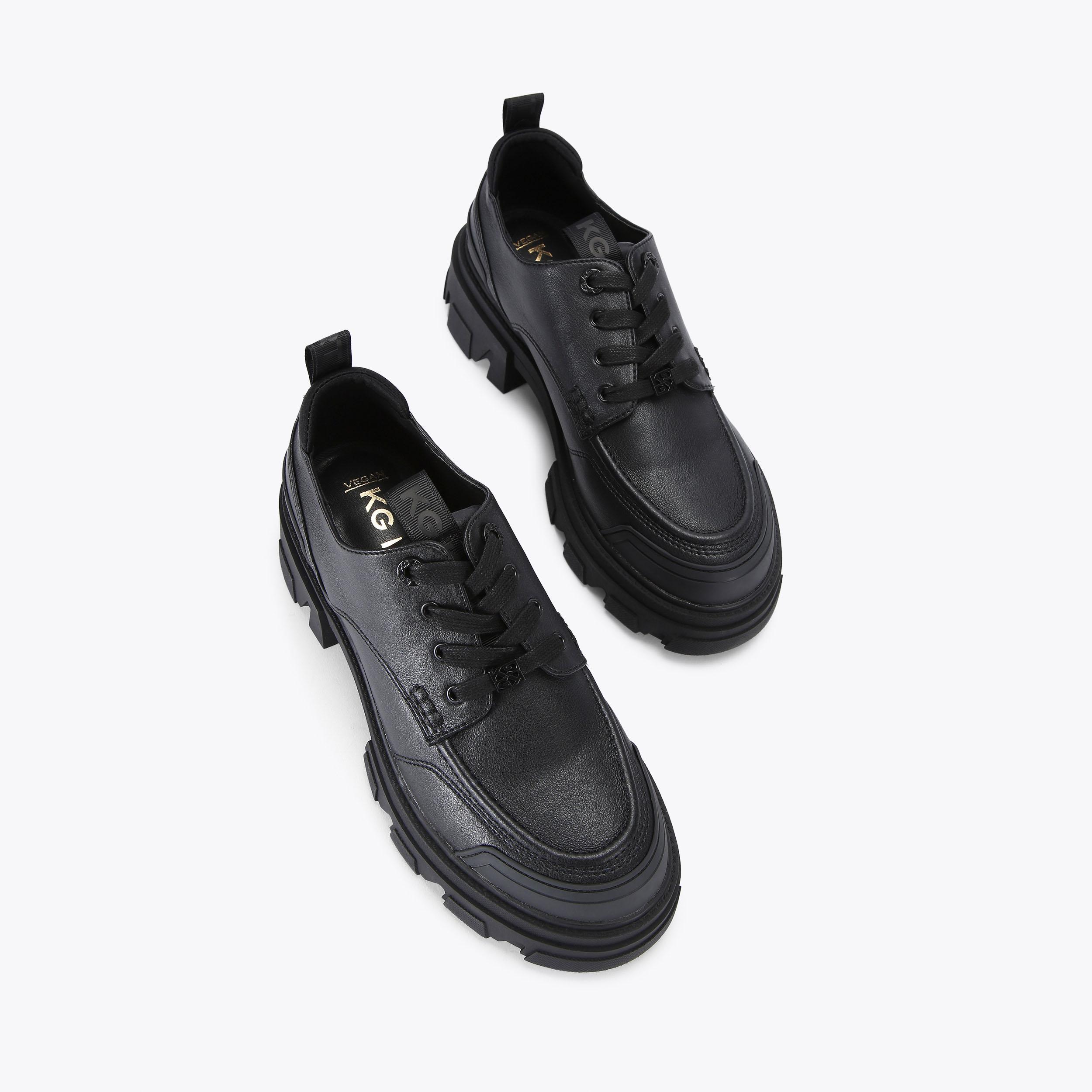 TREKKER LOAFER LACE UP Black Lace Up Loafers by KG KURT GEIGER