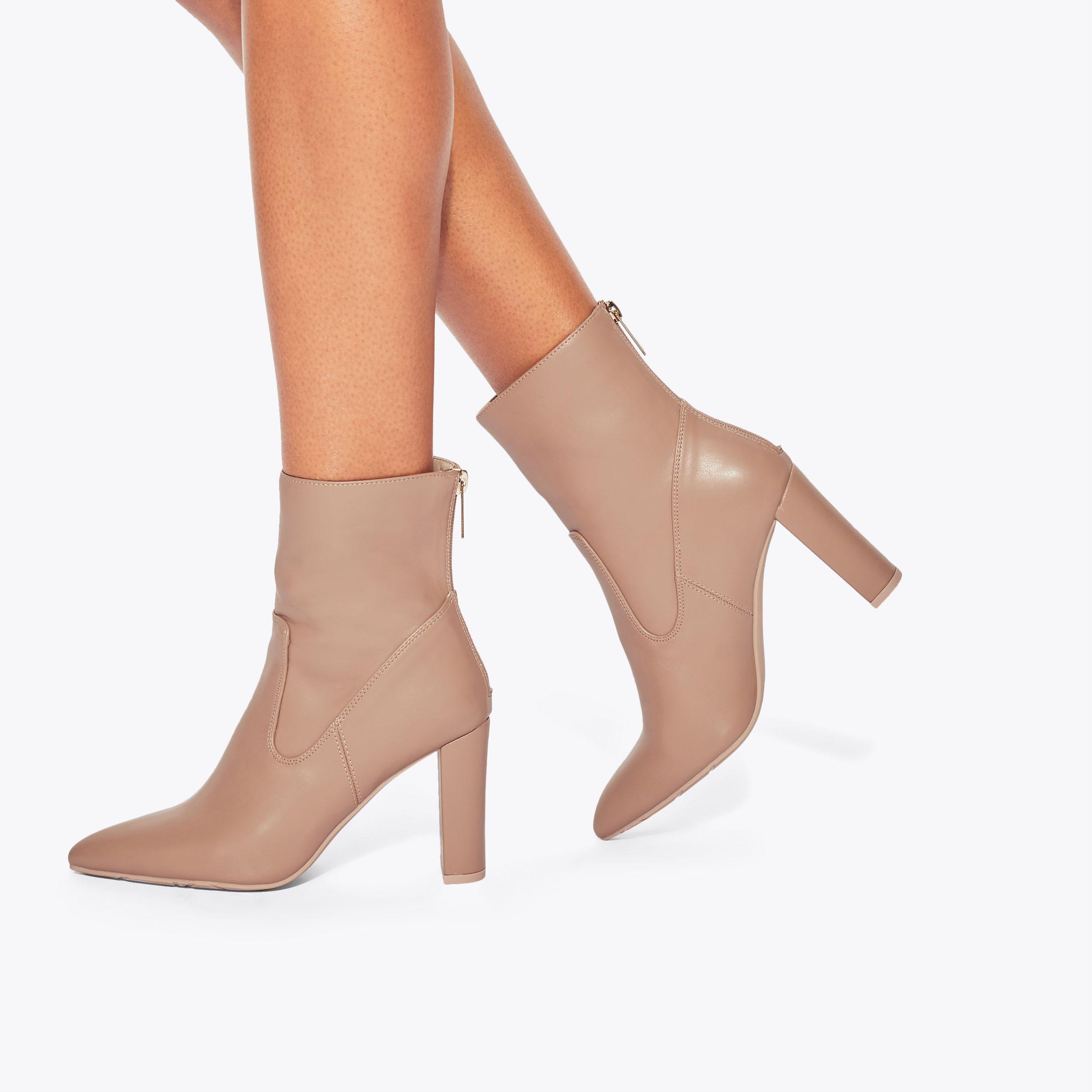 SURI Camel Block Heel Ankle Boot by KG KURT GEIGER