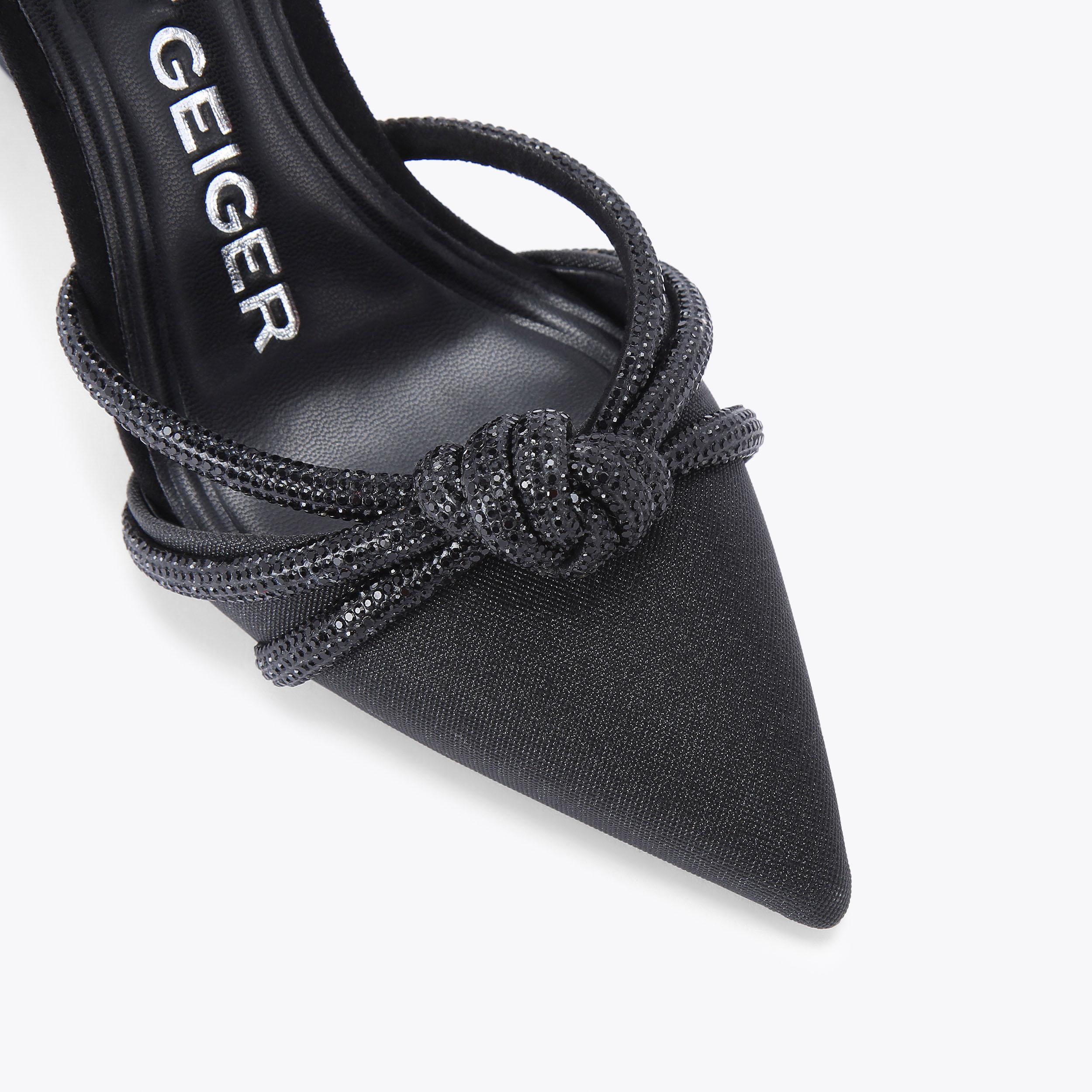 AVA Black Fabric Heels by KG KURT GEIGER