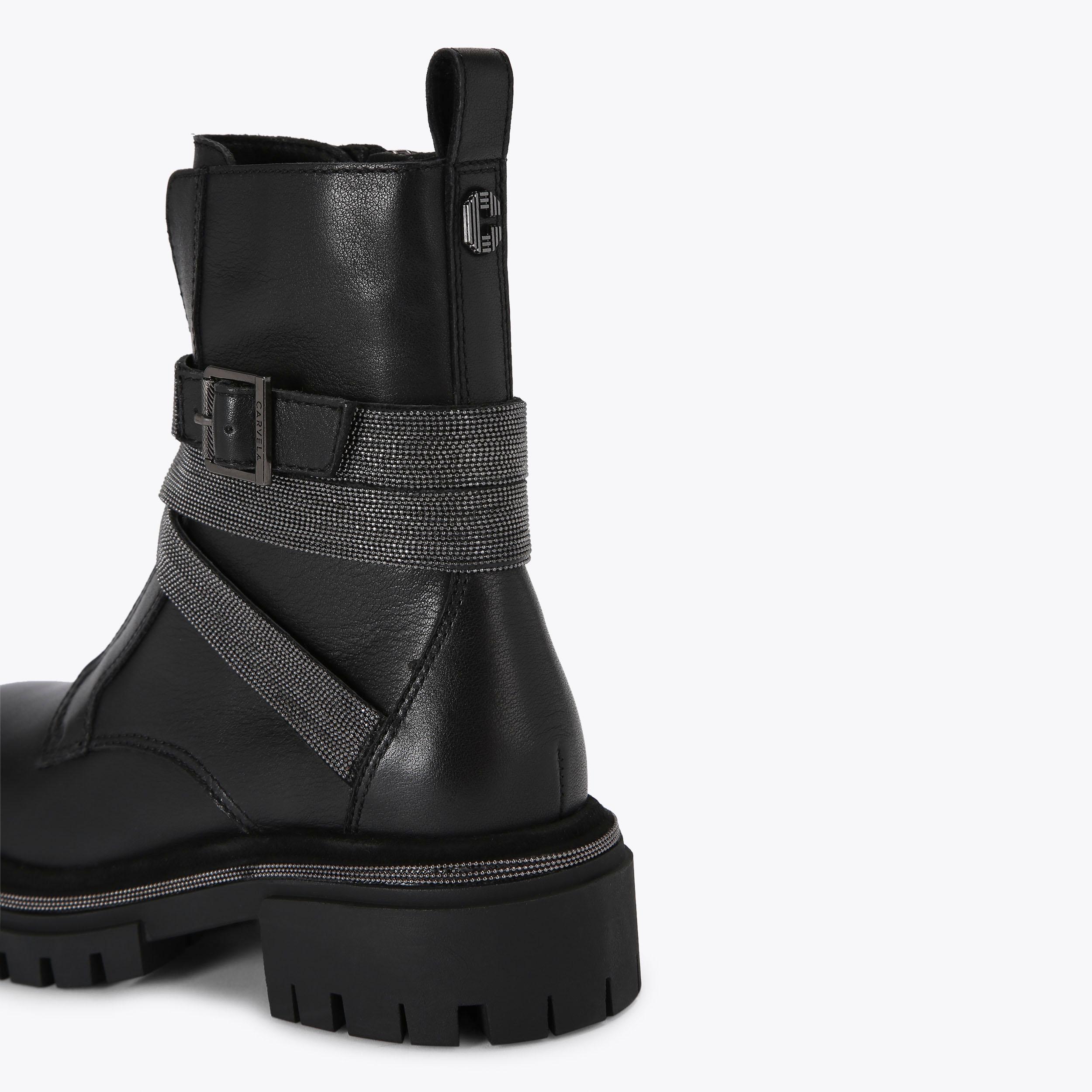 EMBLAZE ANKLE black strap ankle boots by CARVELA
