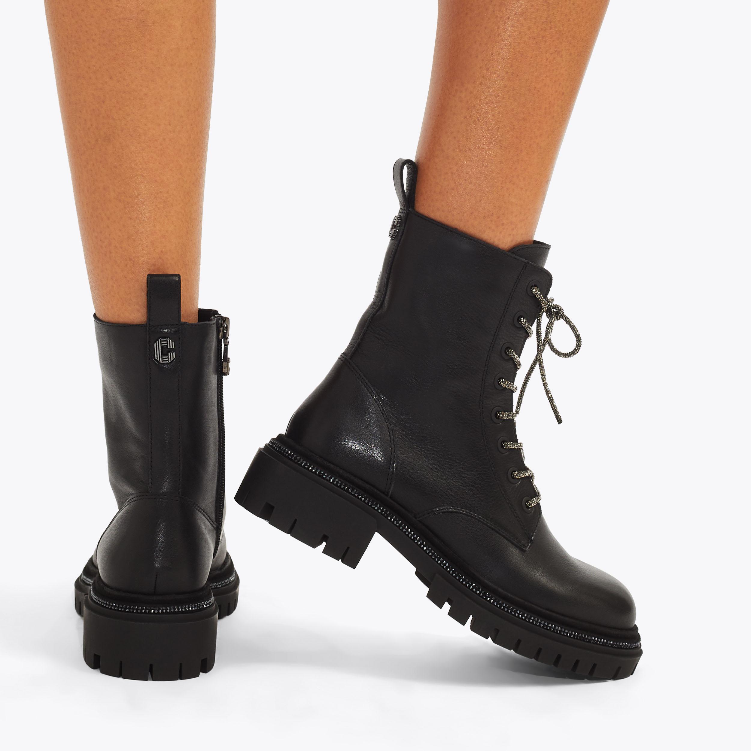 Fascinating Lace Up Black Leather Boots Gallery