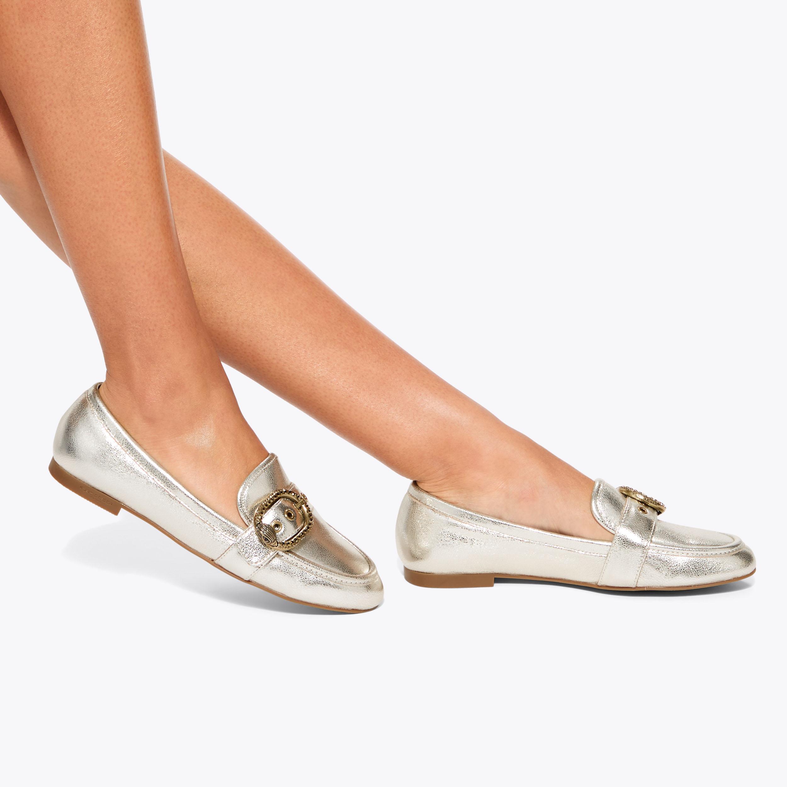 MAYFAIR LOAFER Gold Slip On Loafer by KURT GEIGER LONDON