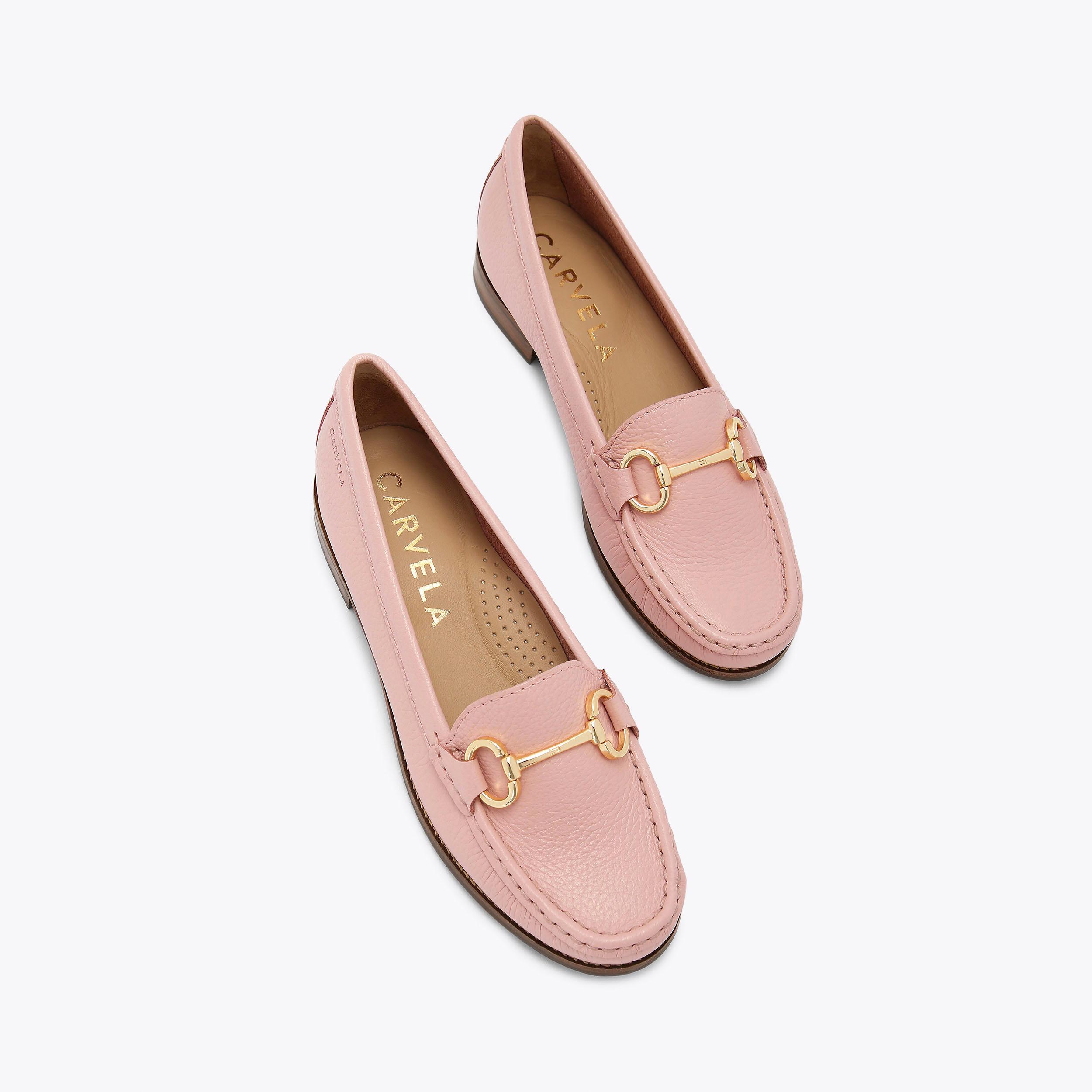 CLICK Pink Leather Slip On Shoes by CARVELA COMFORT