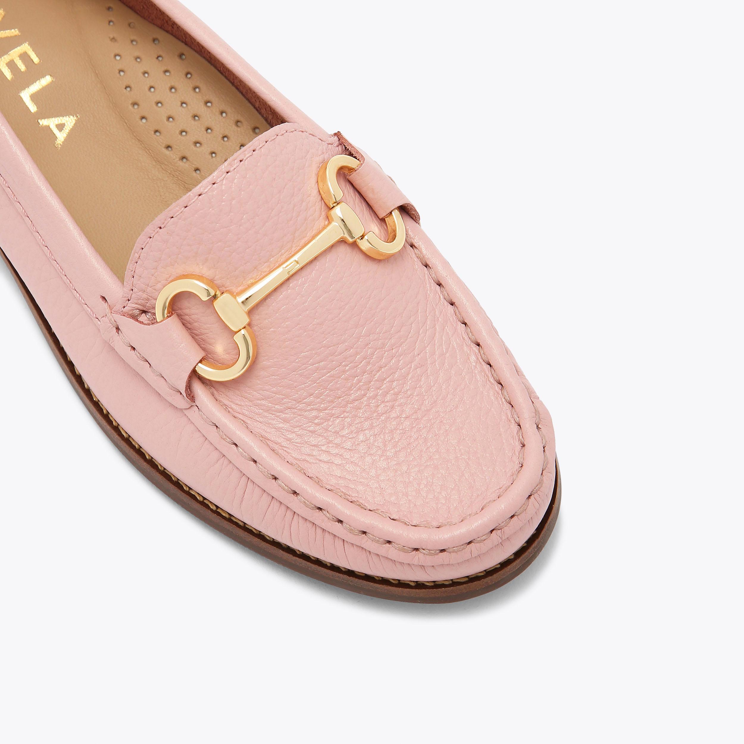 CLICK Pink Leather Slip On Shoes by CARVELA COMFORT