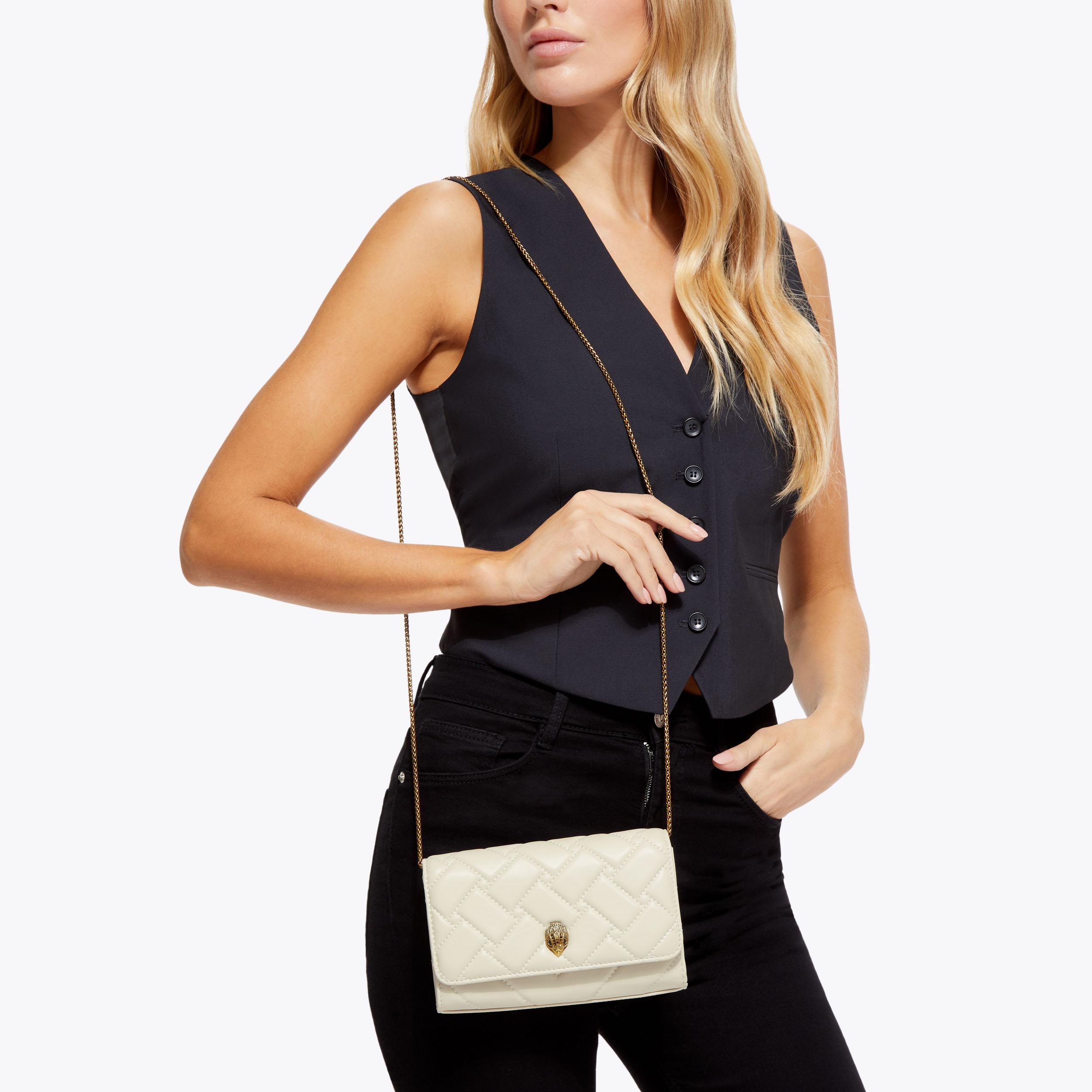 EXTRA MINI KENSINGTON Bone Cross Body Bag by KURT GEIGER LONDON