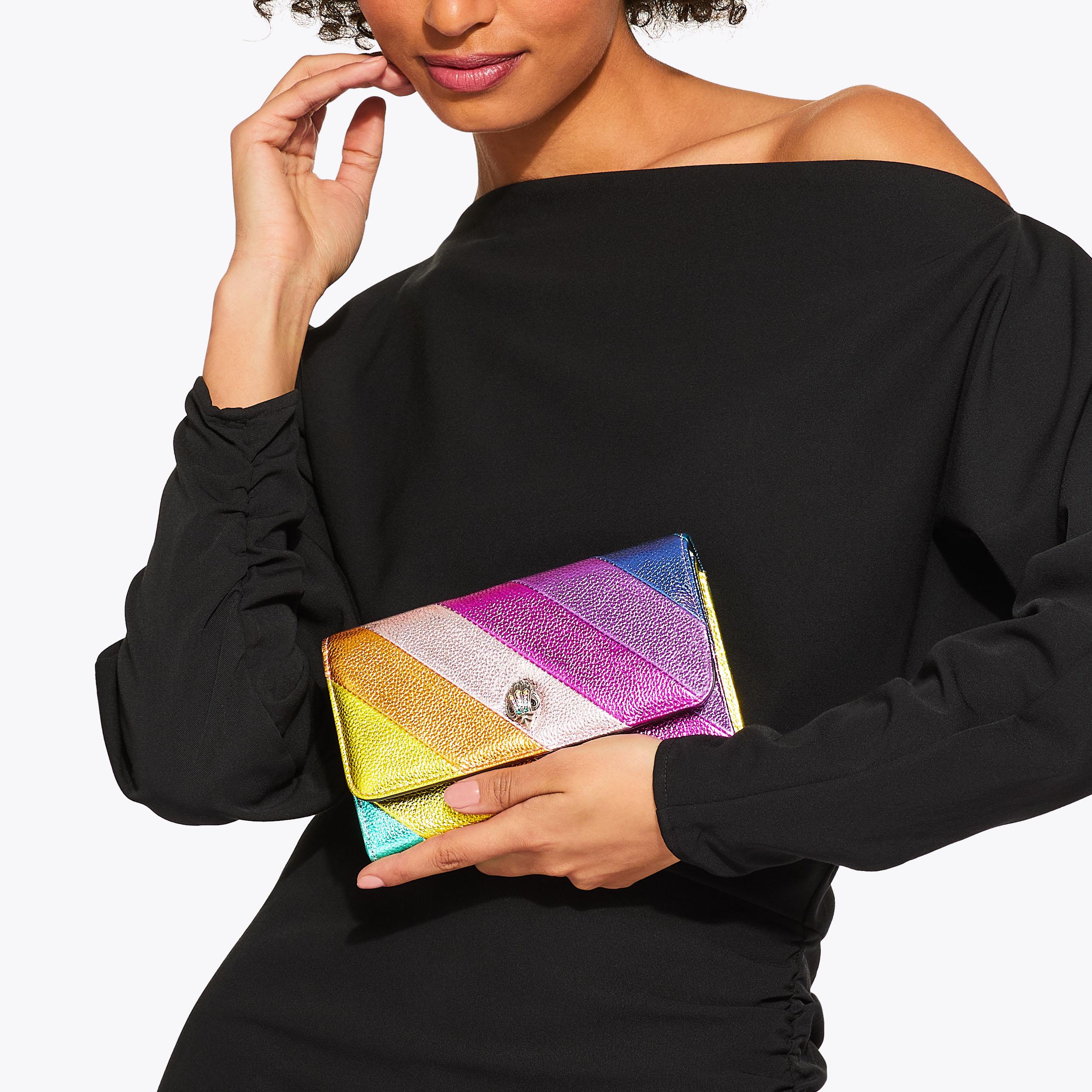 EXTRA MINI KENSINGTON Rainbow Stripe Mini Bag by KURT GEIGER LONDON