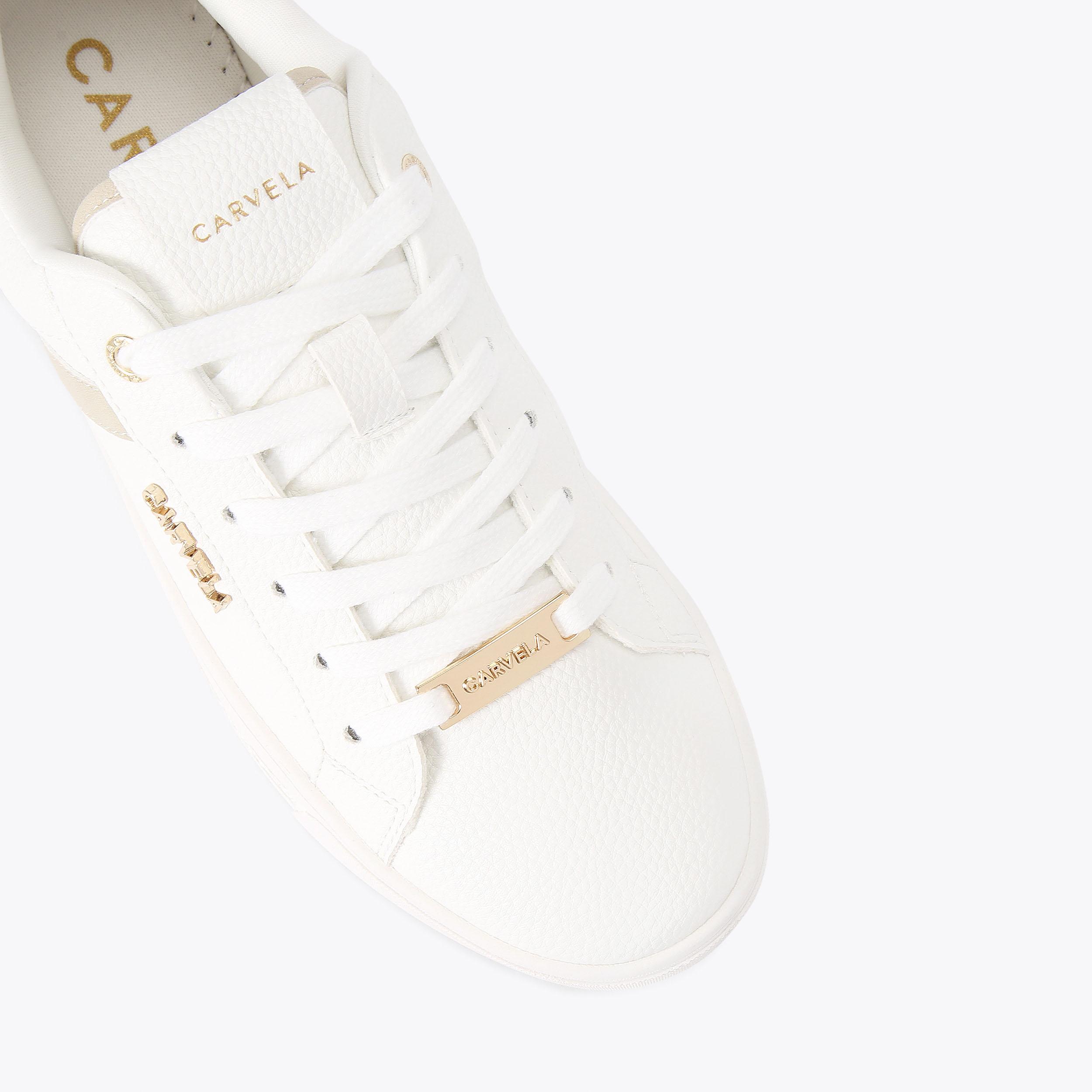 DAZE White Lace Up Trainer by CARVELA