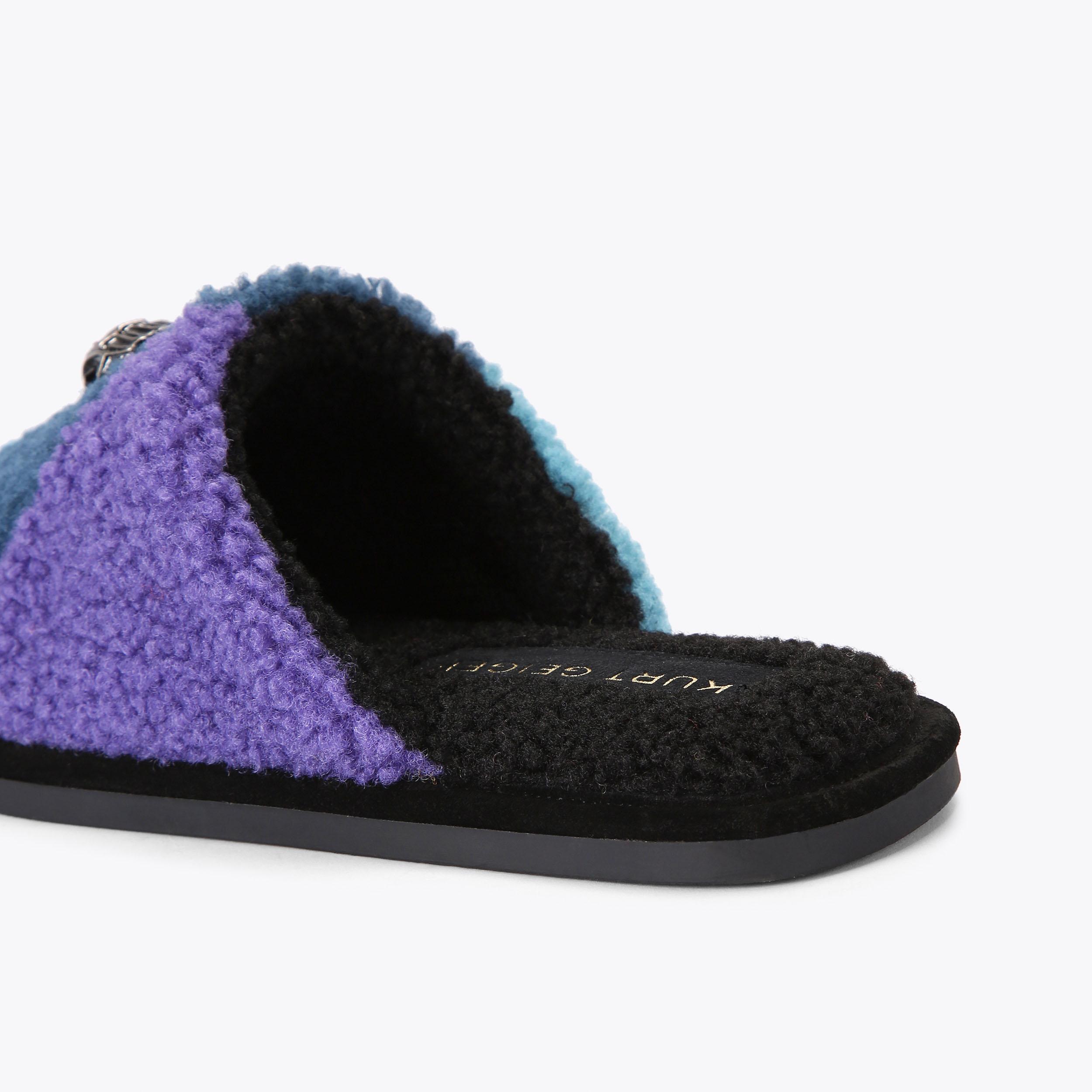 KENSINGTON SLIPPERS Rainbow Teddy Slippers by KURT GEIGER LONDON