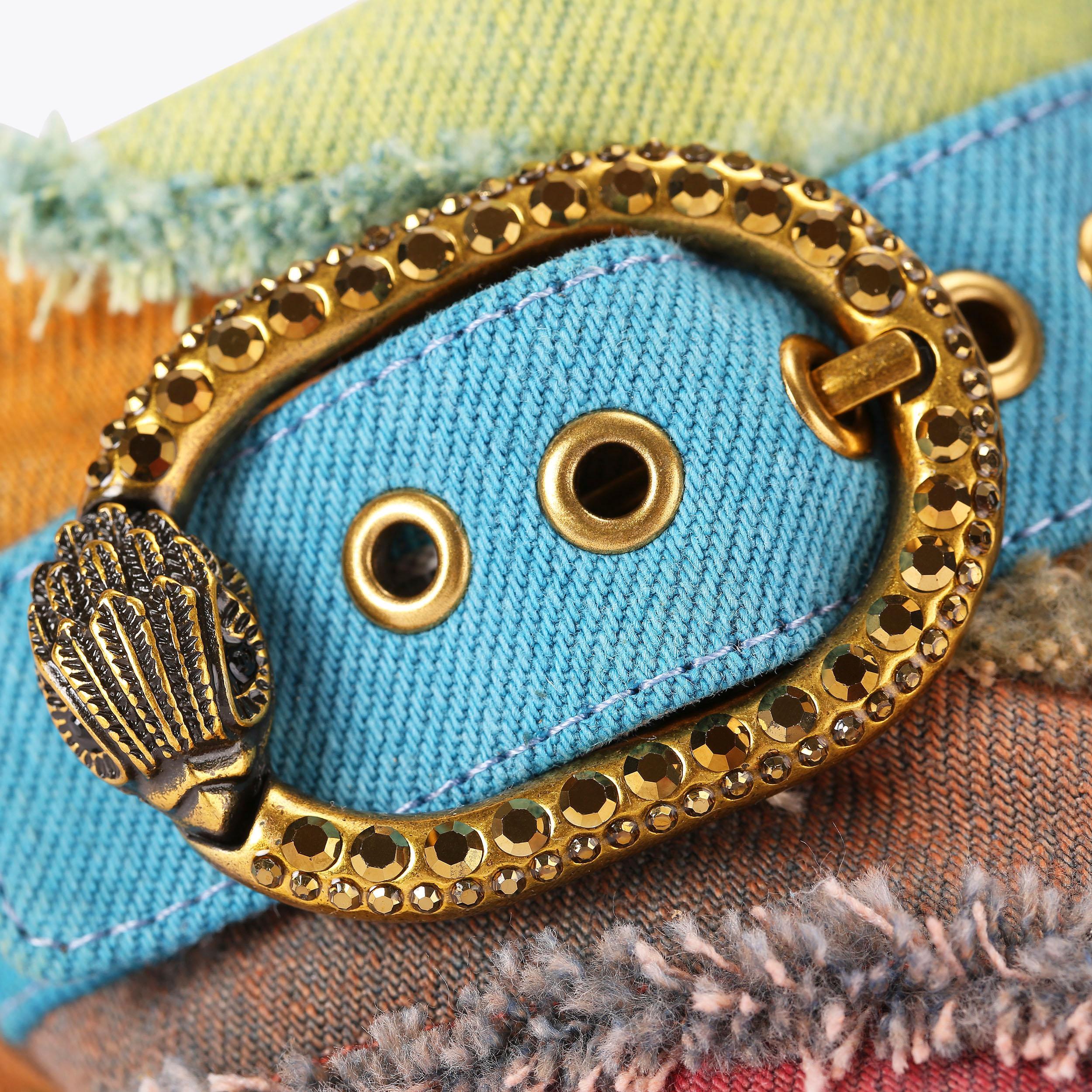 MAYFAIR CLOG Denim Rainbow Slip On Clog by KURT GEIGER LONDON