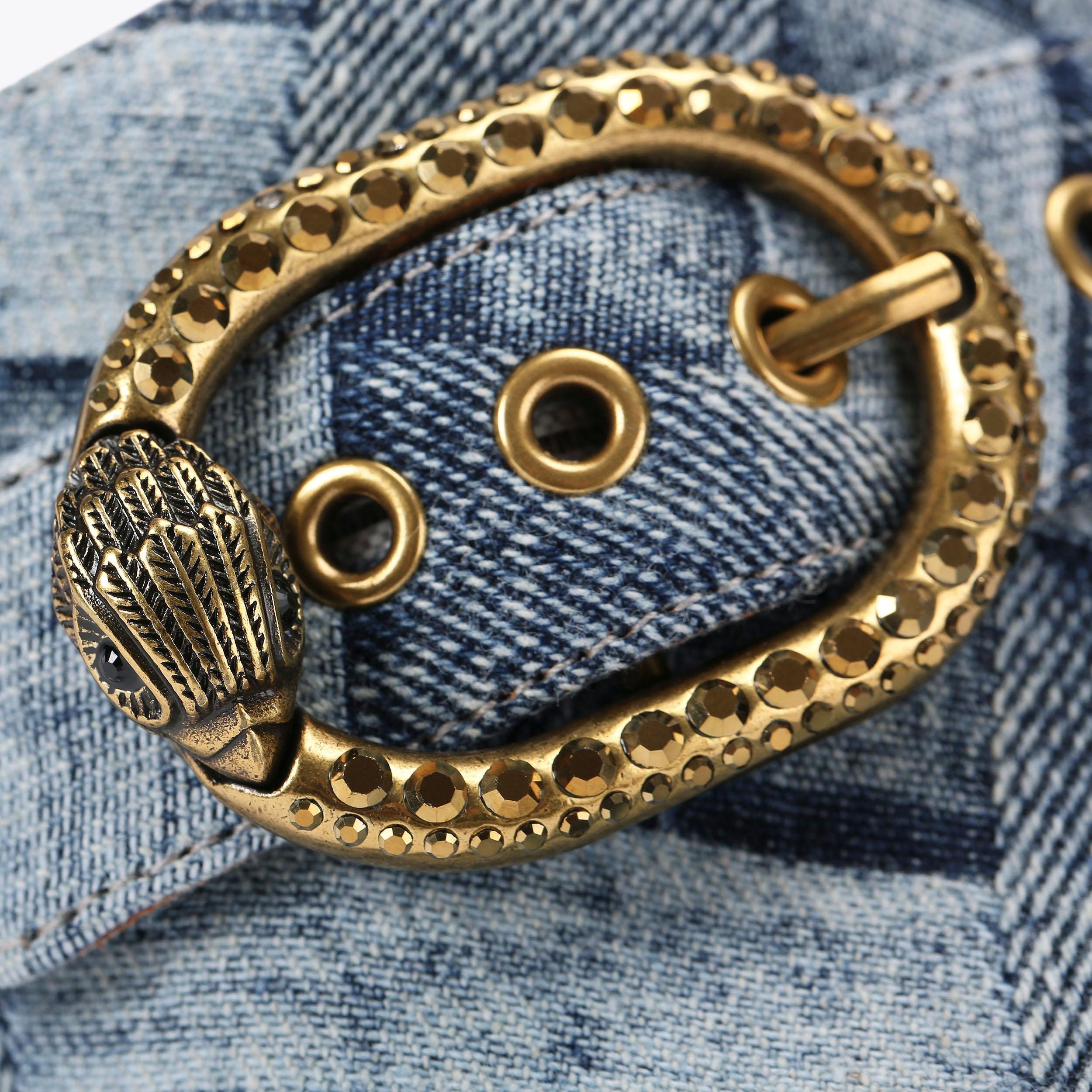 MAYFAIR CLOG Denim Weave Platform Clog by KURT GEIGER LONDON