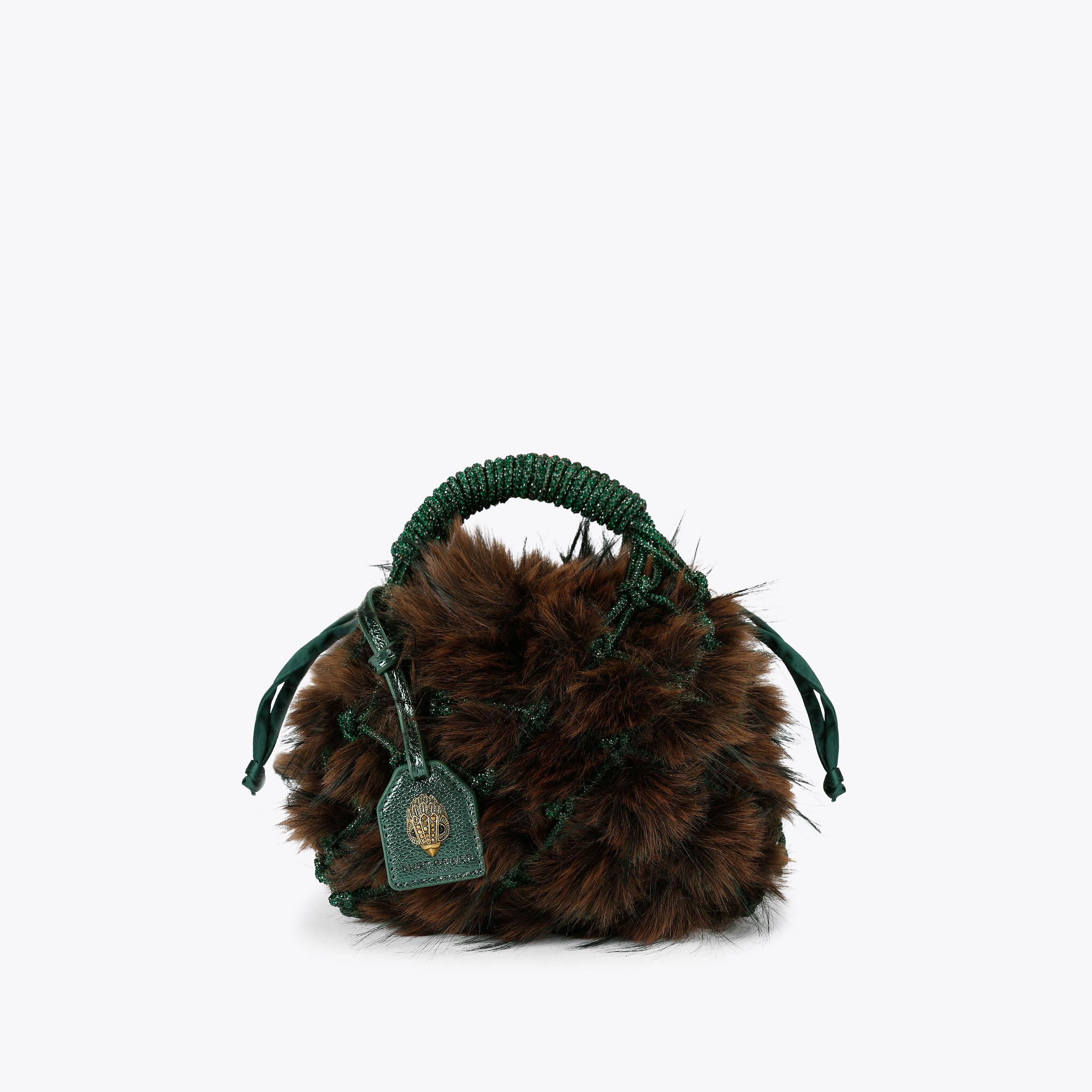 SM MACRAME CRYSTAL BAG Green Crystal Purse by KURT GEIGER LONDON