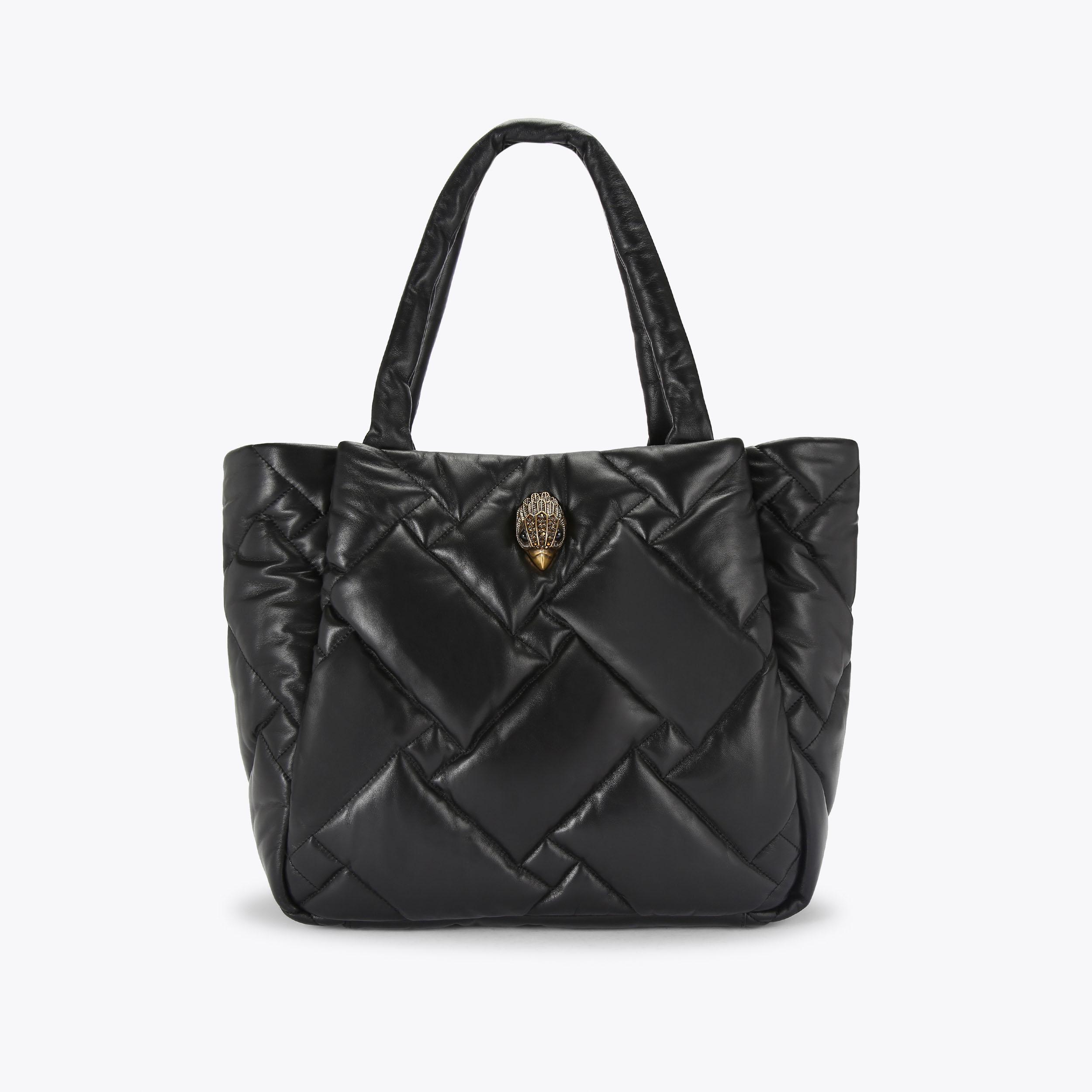 KENSINGTON SHOPPER PUFF Black Leather Shopper Bag by KURT GEIGER LONDON