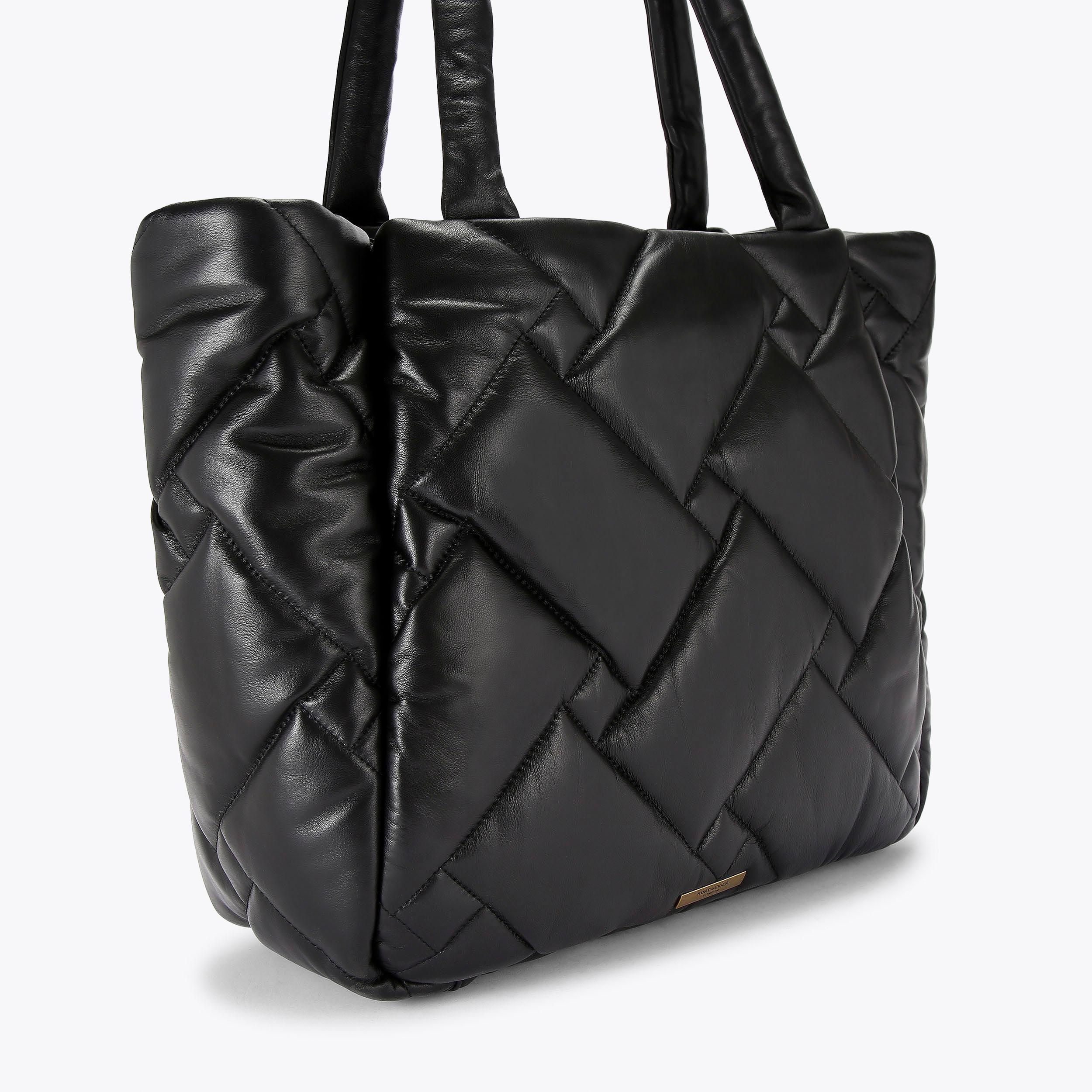 KENSINGTON SHOPPER PUFF Black Leather Shopper Bag by KURT GEIGER LONDON