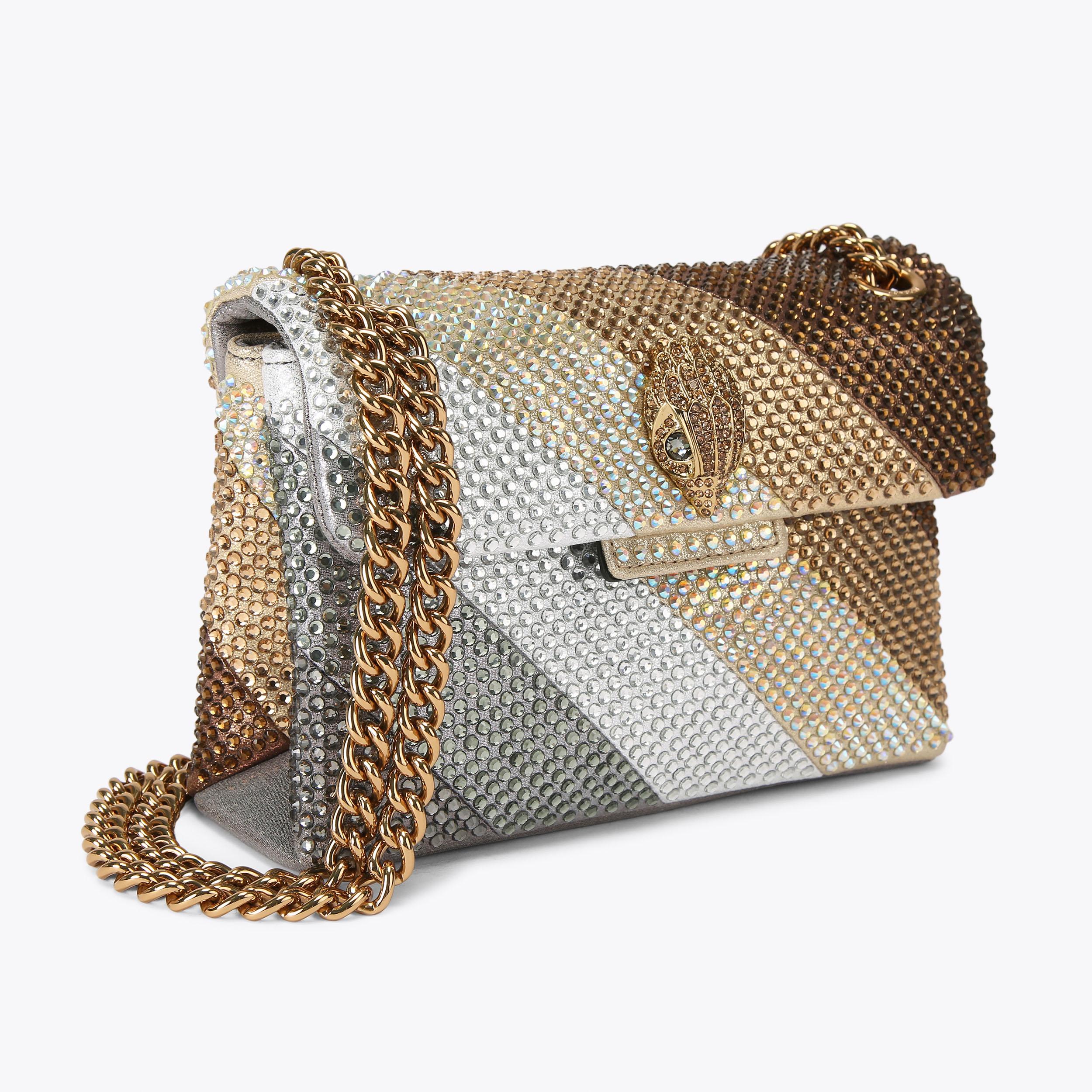 FABRIC MINI KENSINGTON L Crystal Stripe Cross Body Bag by KURT GEIGER ...