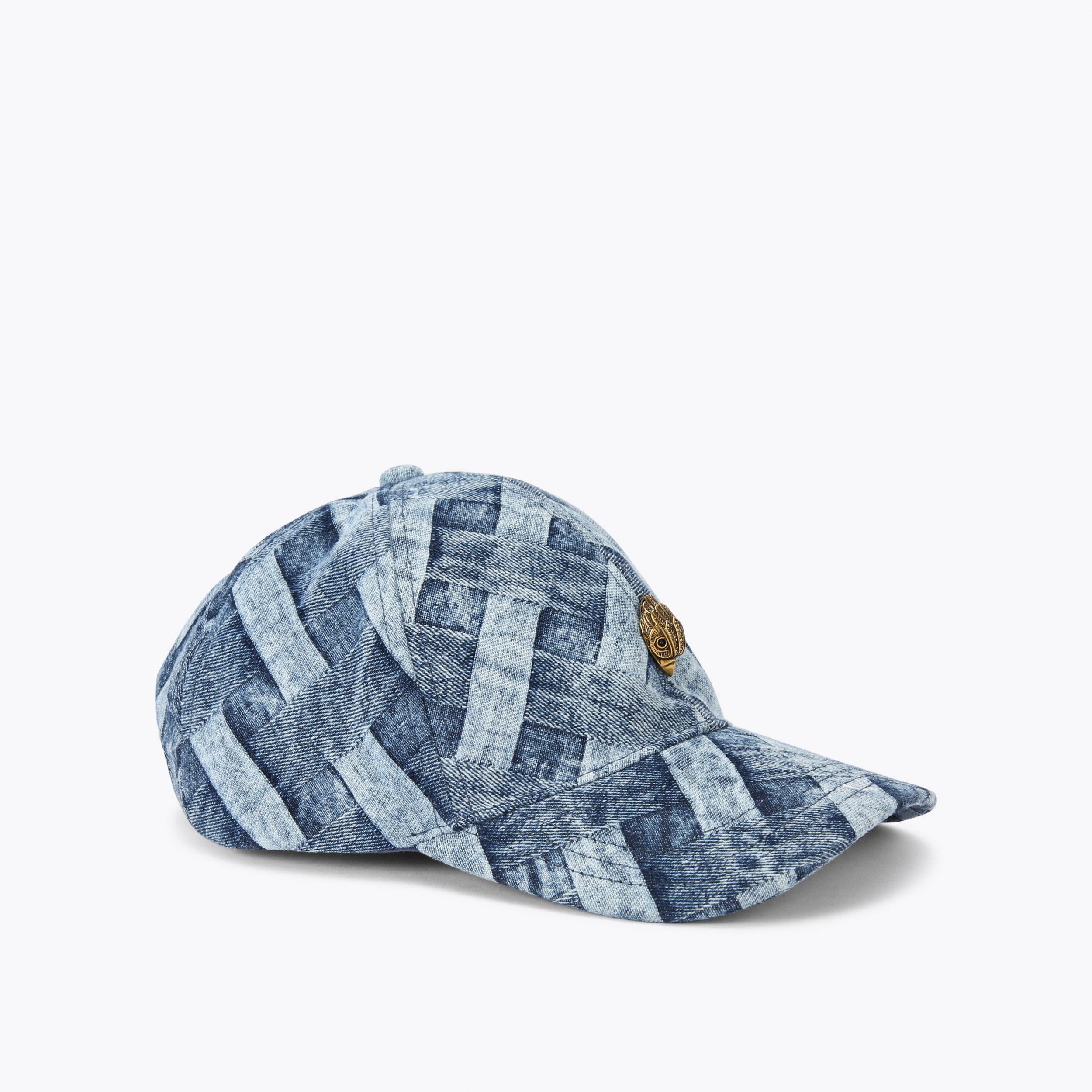 KENSINGTON CAP Denim Weave Cap by KURT GEIGER LONDON