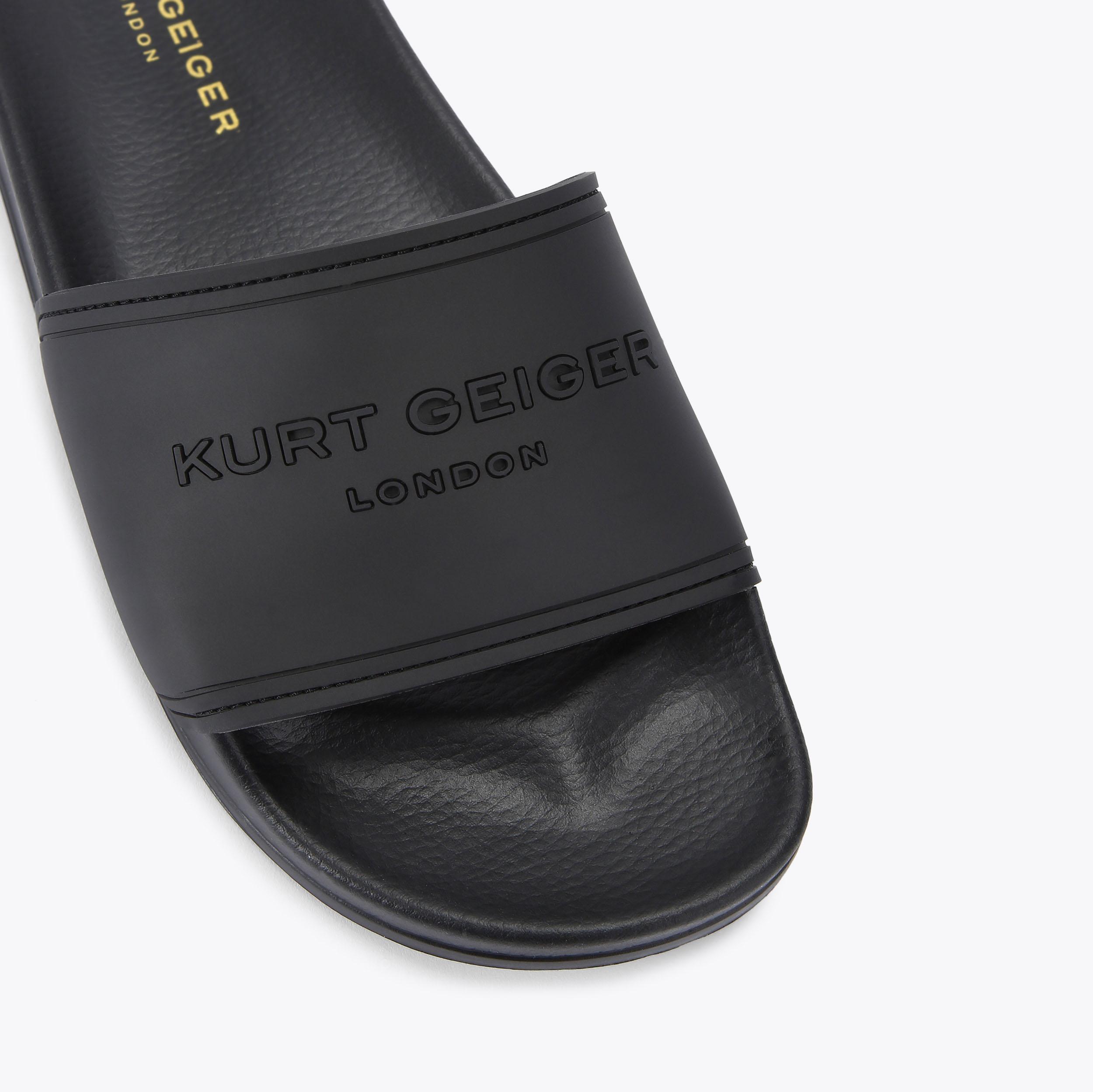 KGL POOL SLIDER MENS Black Slip On Sliders by KURT GEIGER LONDON