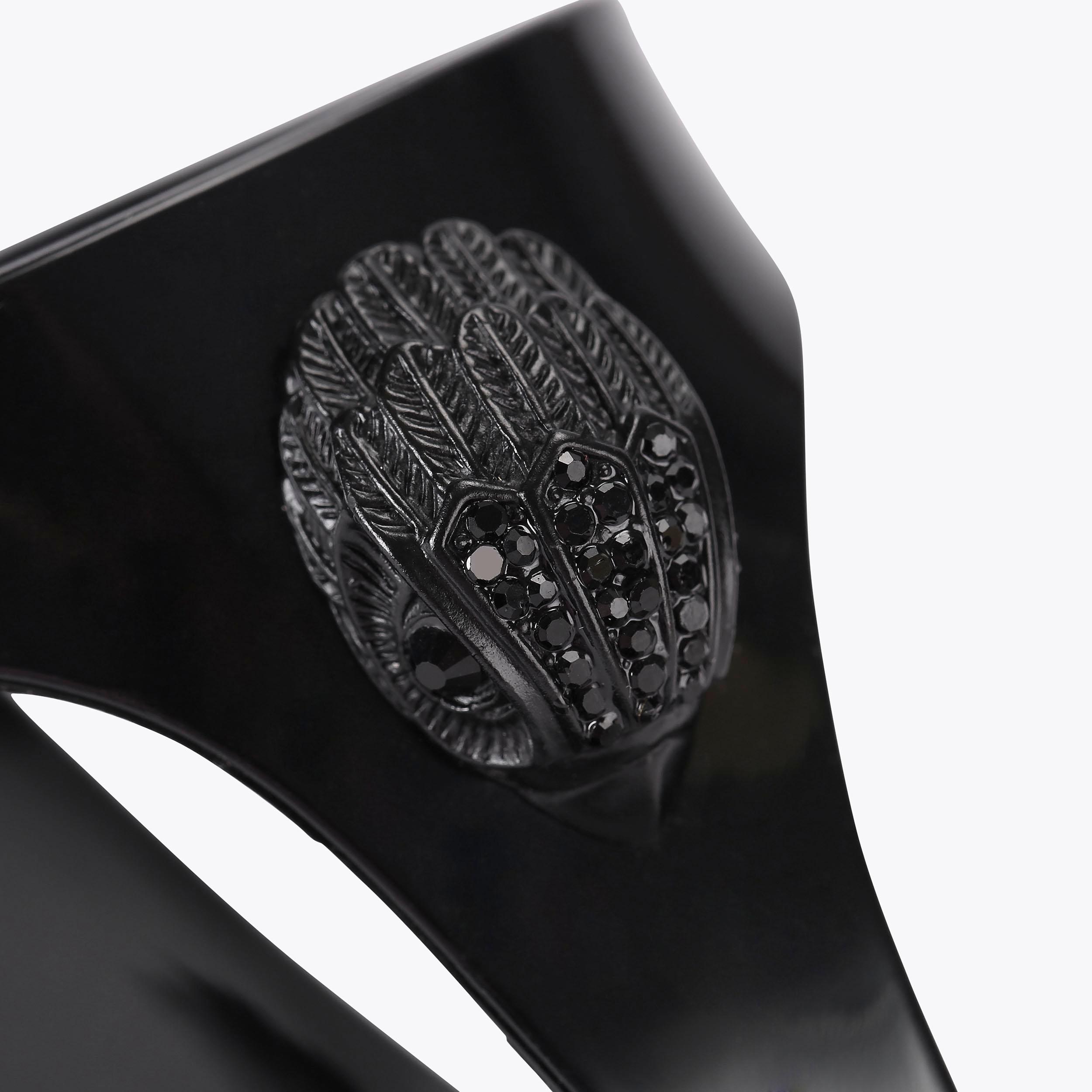 MADDISON T-BAR DRENCH Black Slip On Sandal by KURT GEIGER LONDON