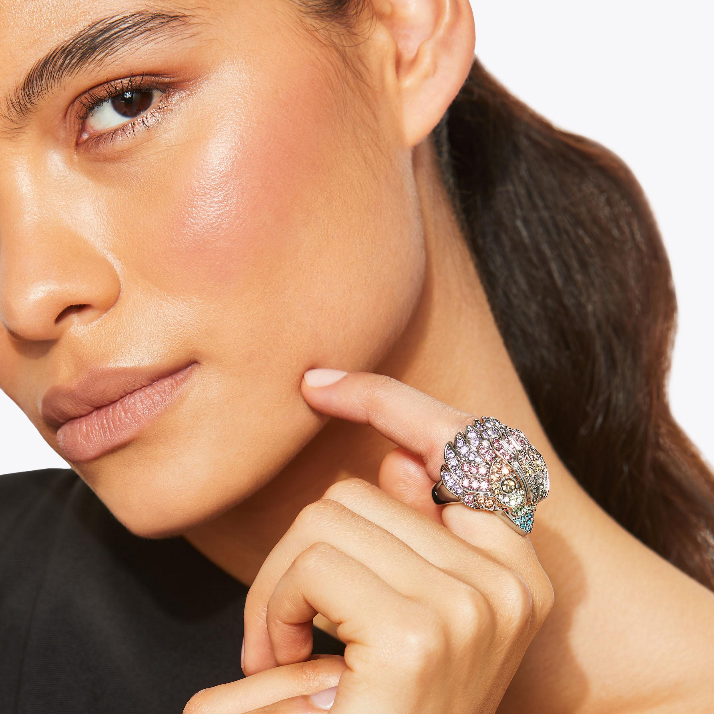 PAVE EAGLE RING Silver Ring by KURT GEIGER LONDON