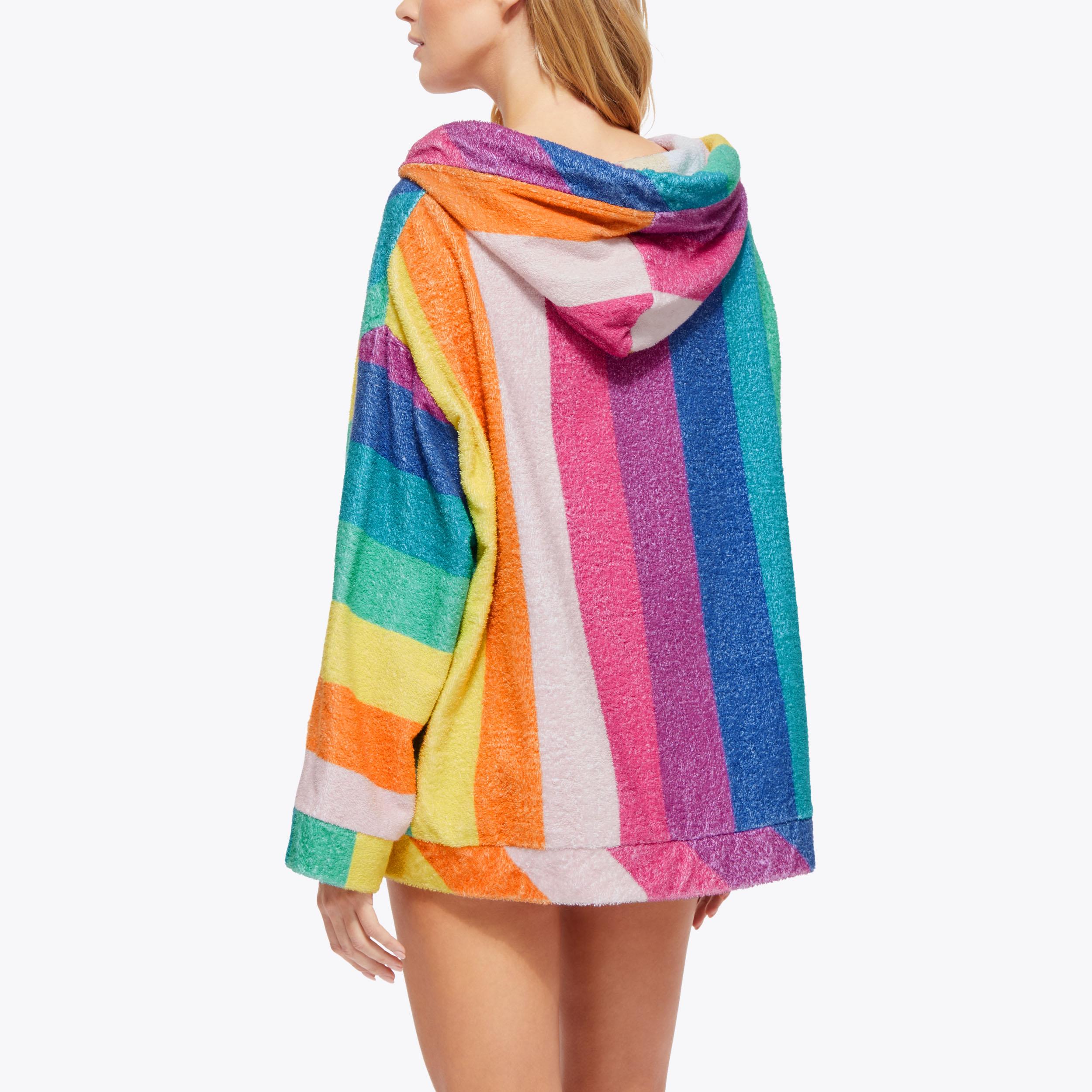 TERRY RAINBOW HOODIE Stripe Terry Hoodie by KURT GEIGER LONDON