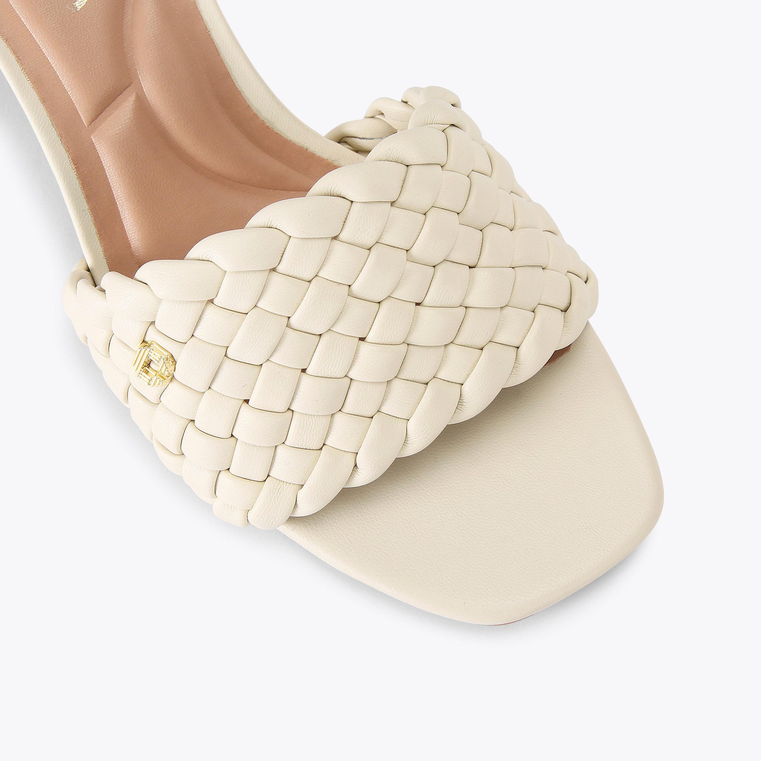LATTICE Bone Woven Slip On Heel by CARVELA