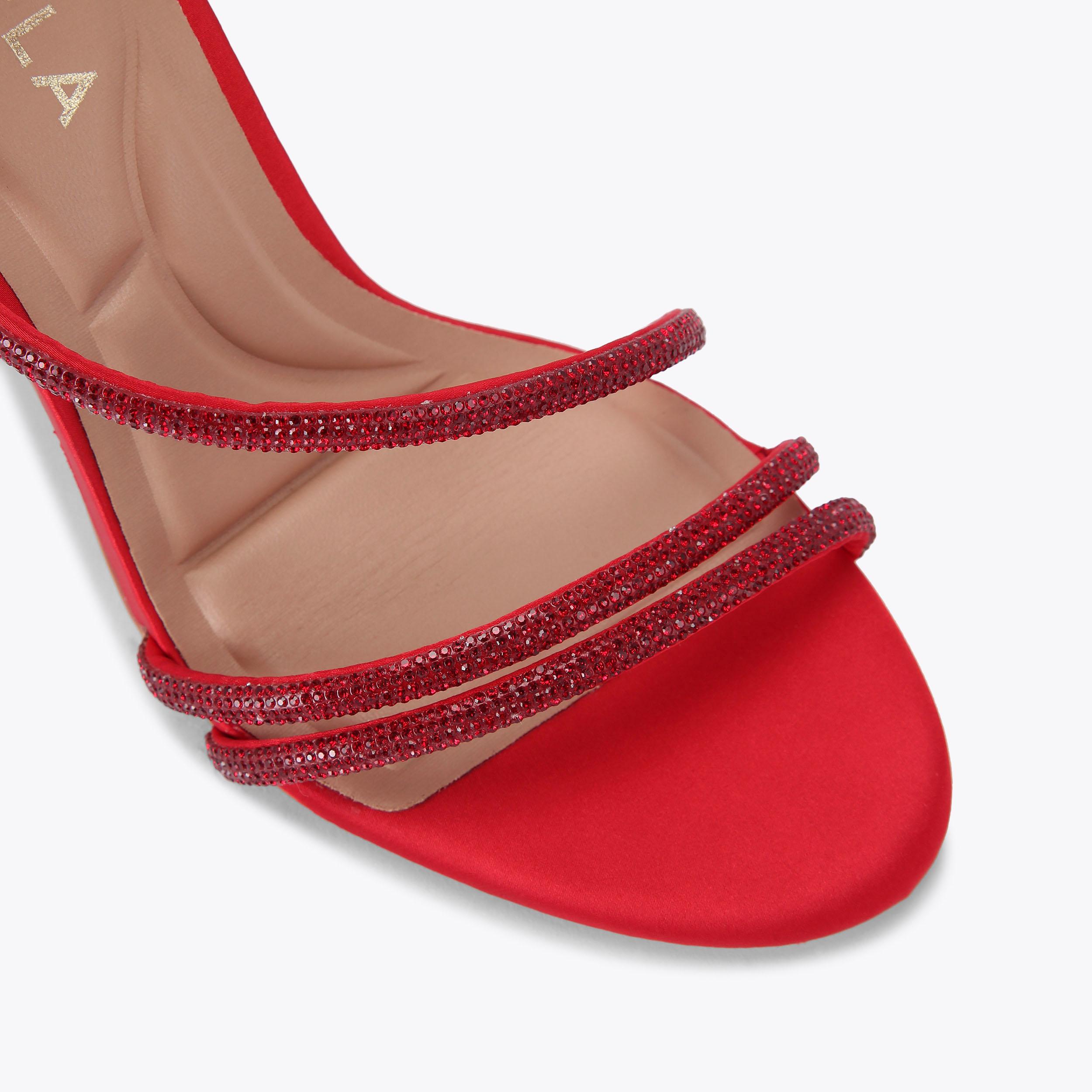 SPIRAL 105 Red Crystal Spiral Heels by CARVELA