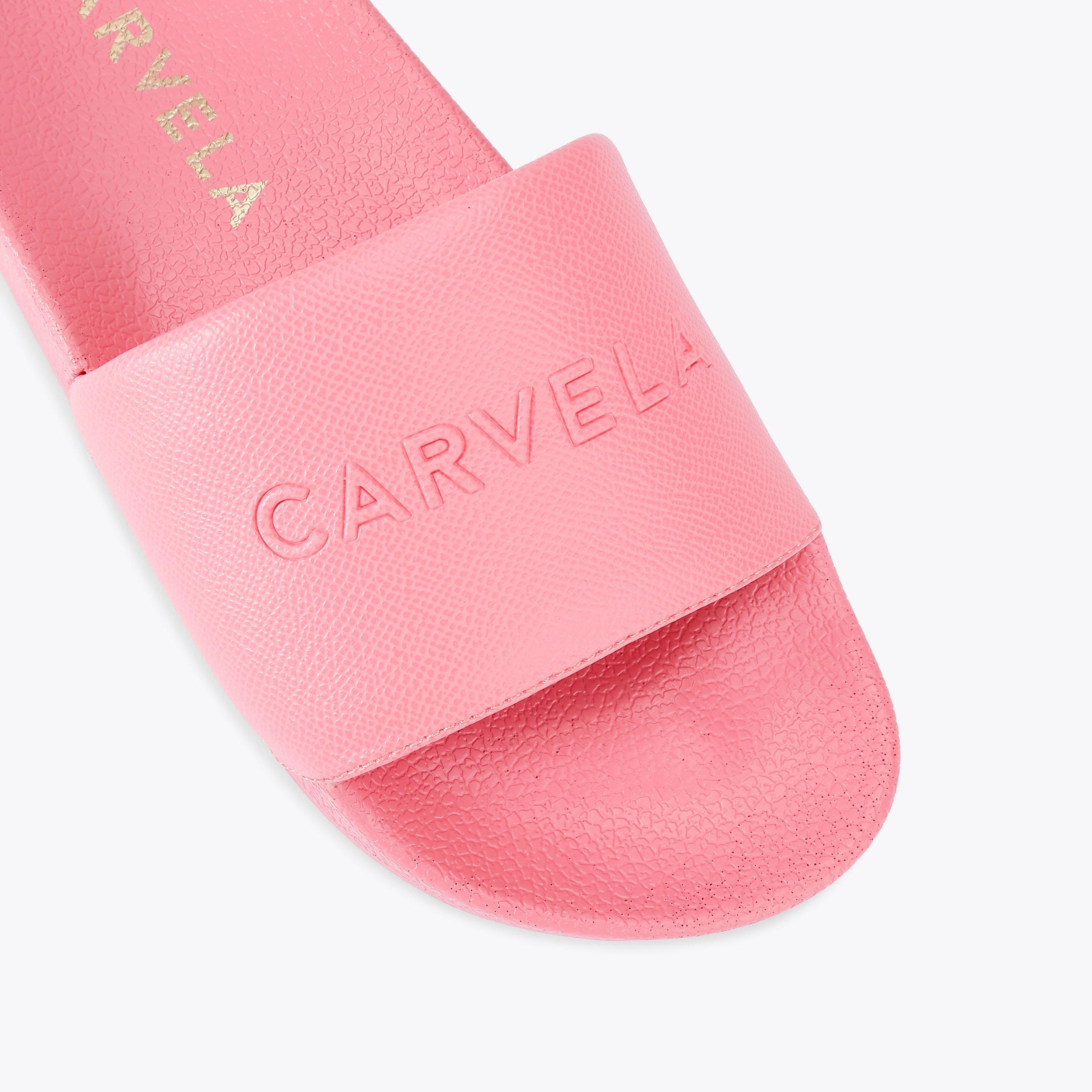 FRAME SLIDER Pink Slider Sandal by CARVELA