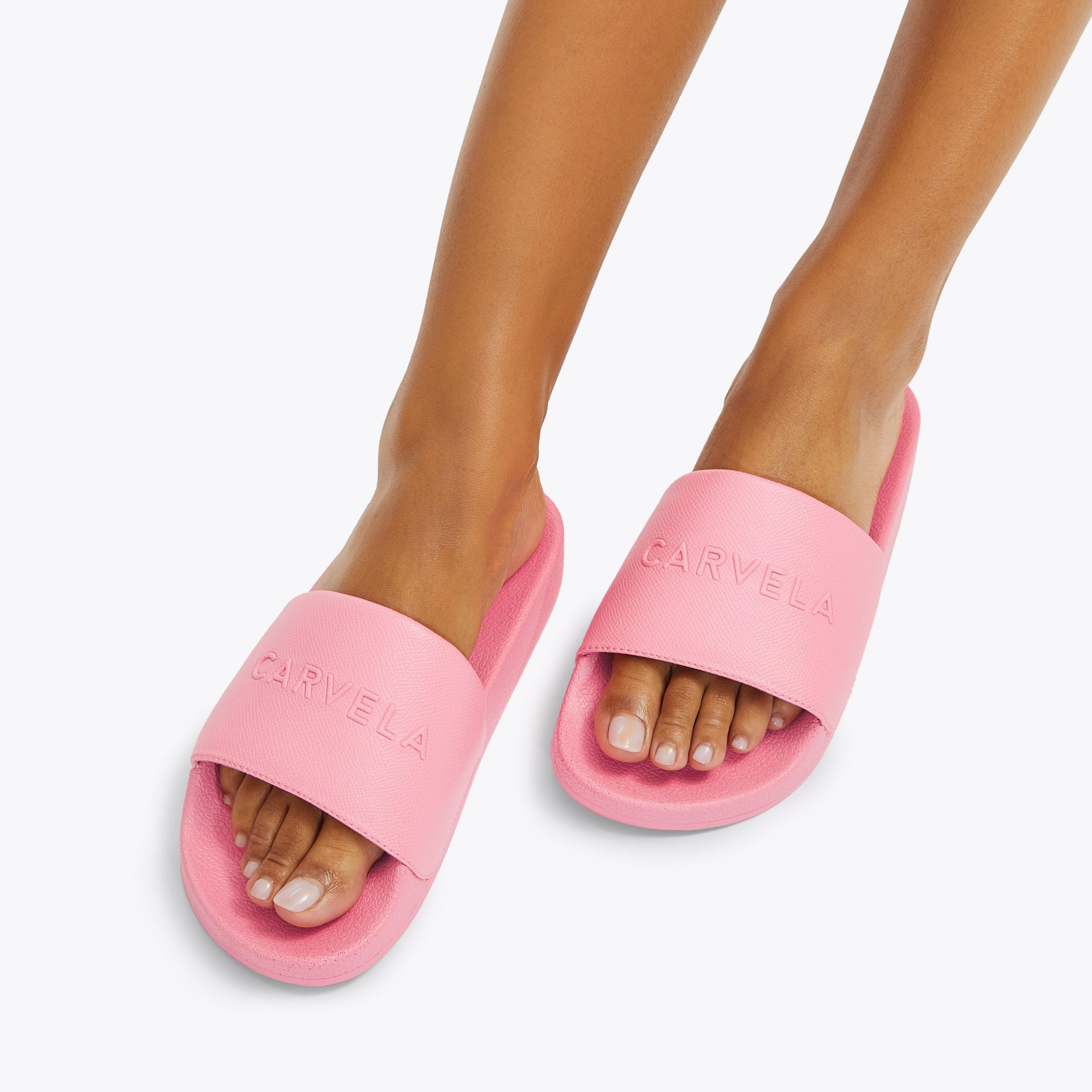 FRAME SLIDER Pink Slider Sandal by CARVELA