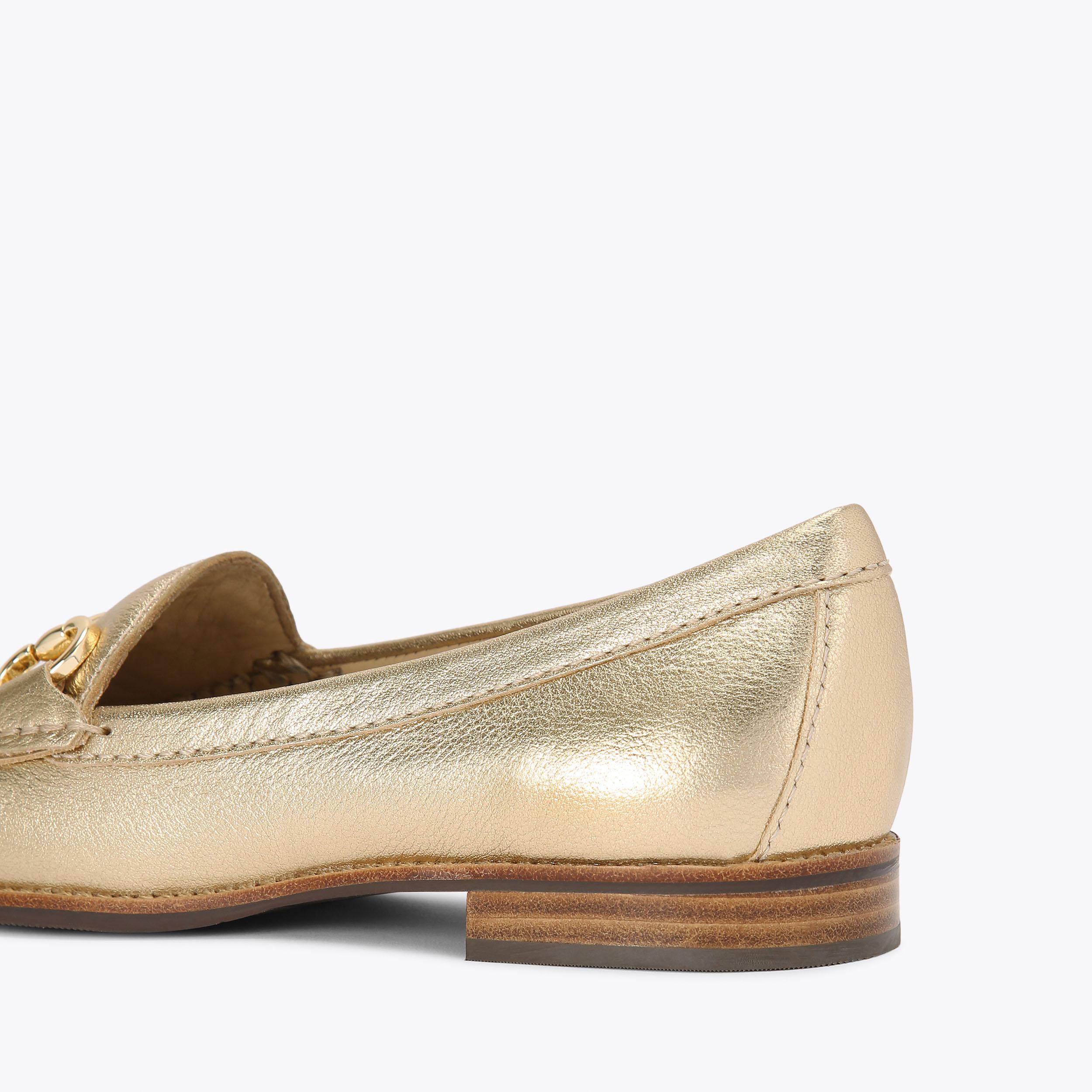 MATILDA Gold Leather Slip On by KG KURT GEIGER