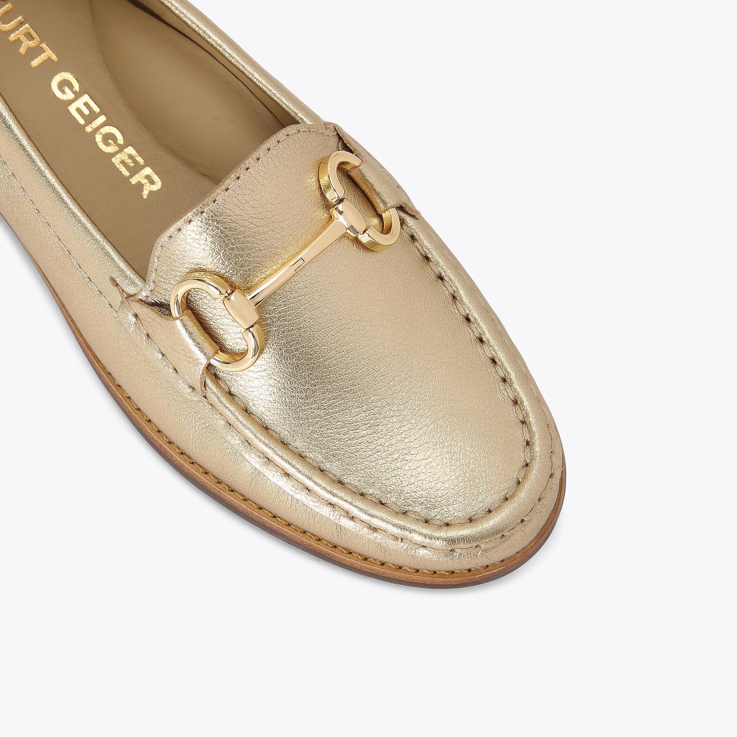 MATILDA Gold Leather Slip On by KG KURT GEIGER