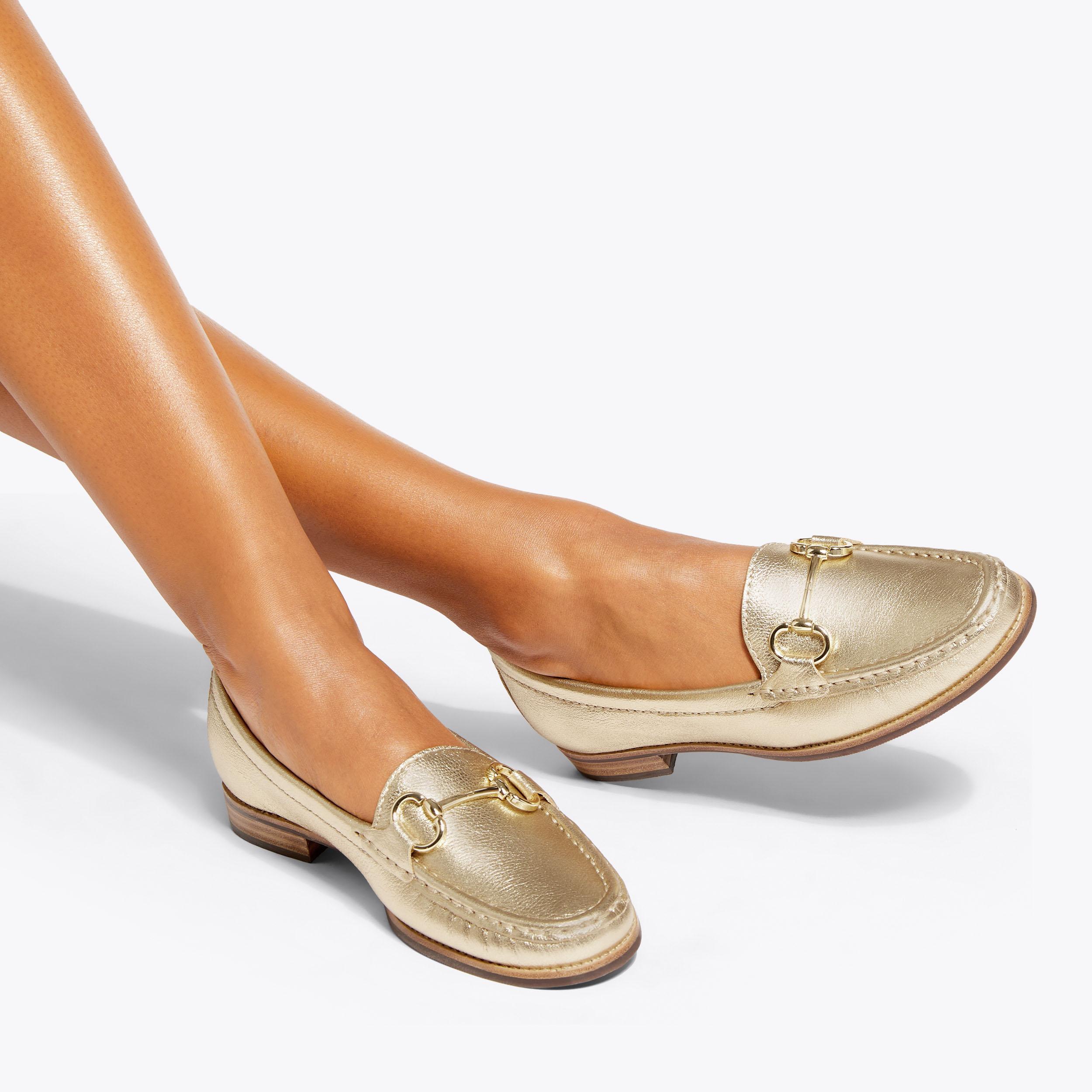 MATILDA Gold Leather Slip On by KG KURT GEIGER