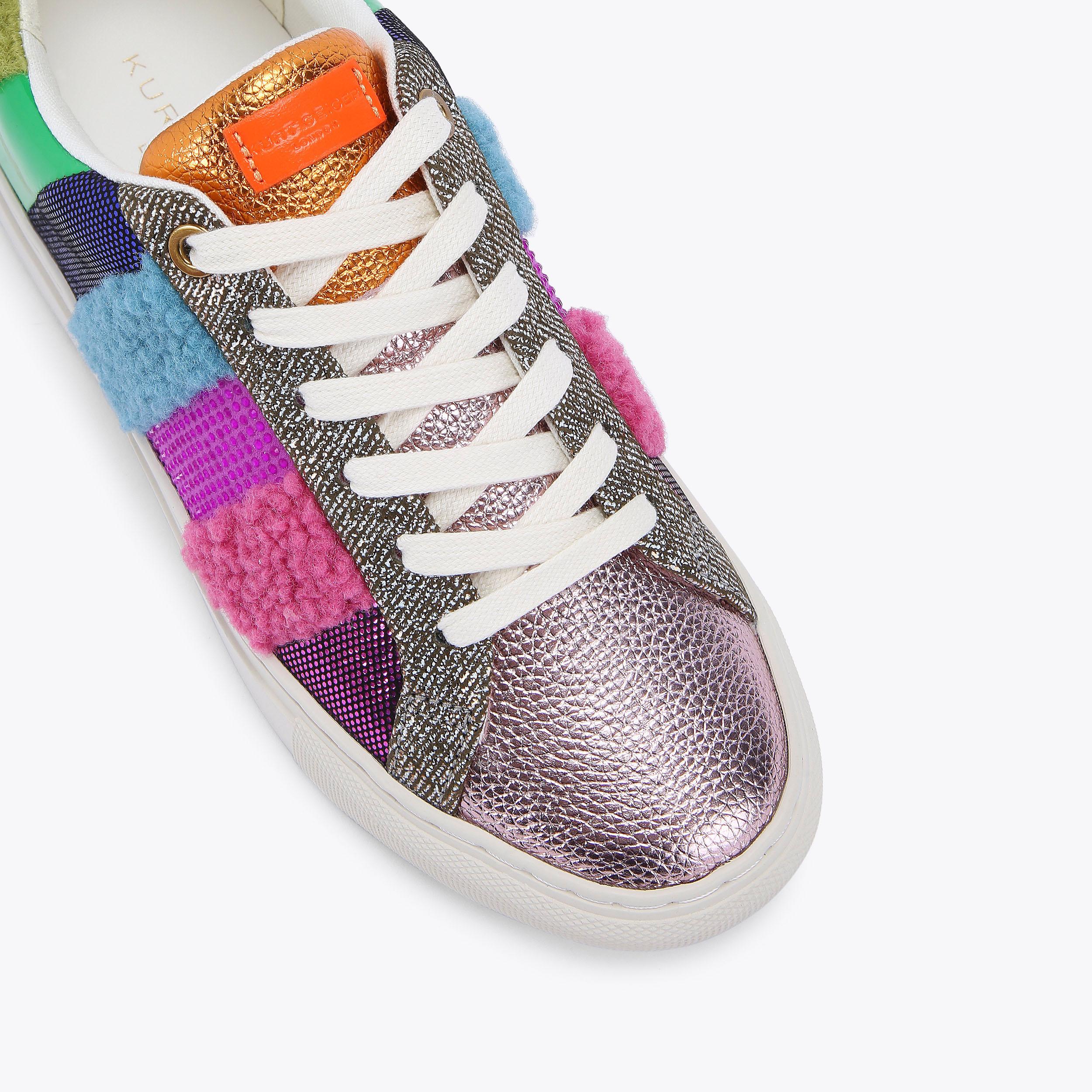 LANE STRIPE Rainbow Lace Up Sneaker by KURT GEIGER LONDON