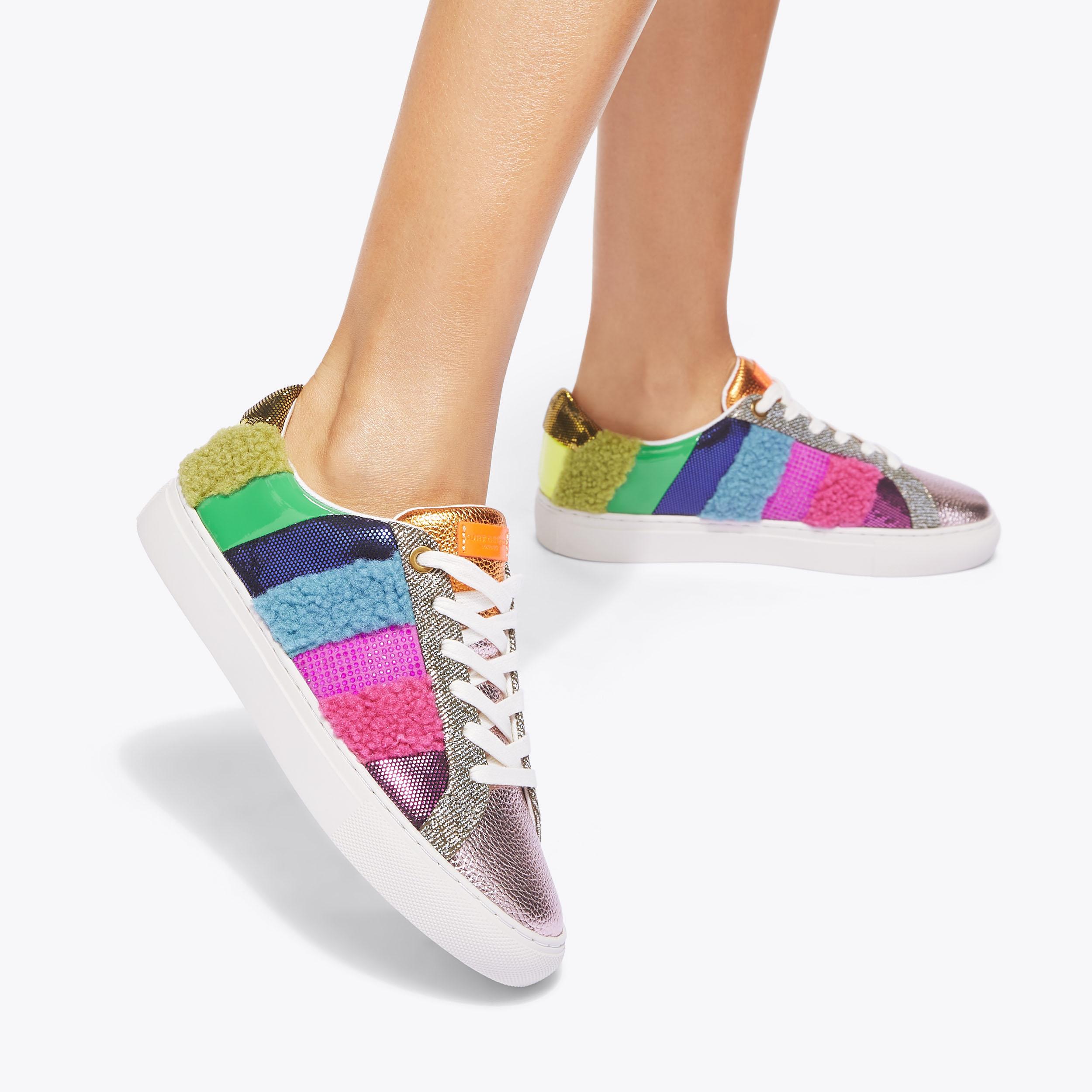 LANE STRIPE Rainbow Lace Up Sneaker by KURT GEIGER LONDON